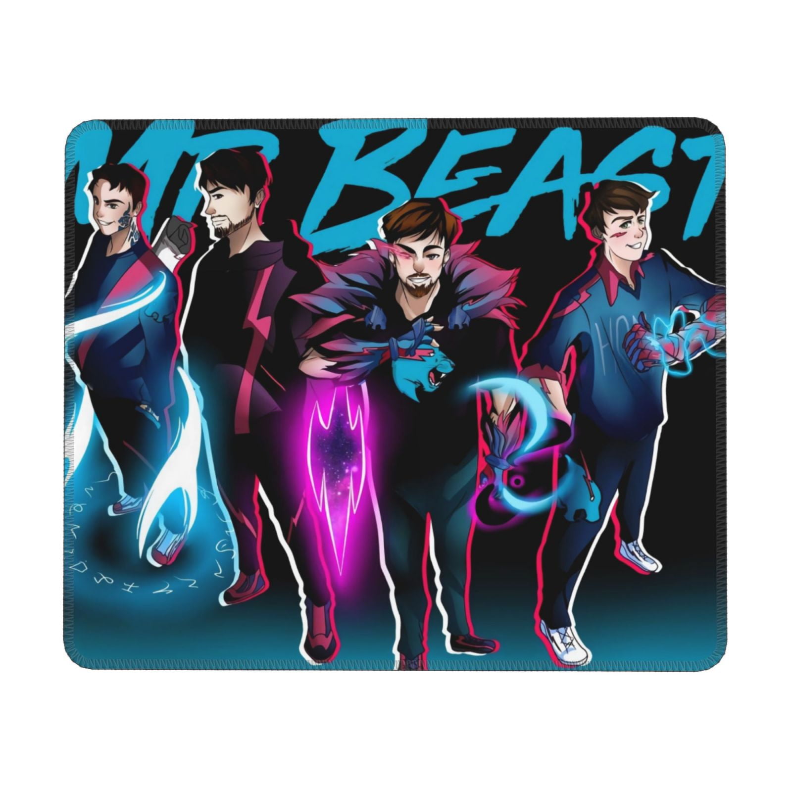 Mr Beast Logo Mouse Pad with Non-Slip Rubber Base,Mousepad Washable ...
