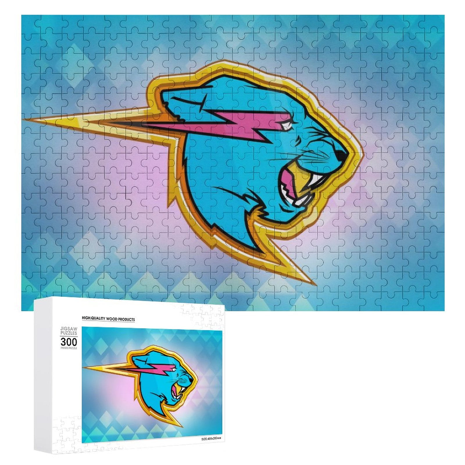 Mr Beast Logo Puzzles for Kids Ages 4-8,Educational Kids Puzzles Jigsaw ...