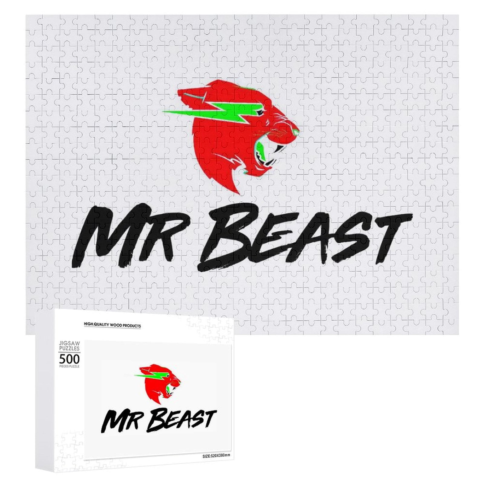 Mr Beast Logo Puzzles,Puzzles for Adults 500 Pieces,Wooden Picture ...