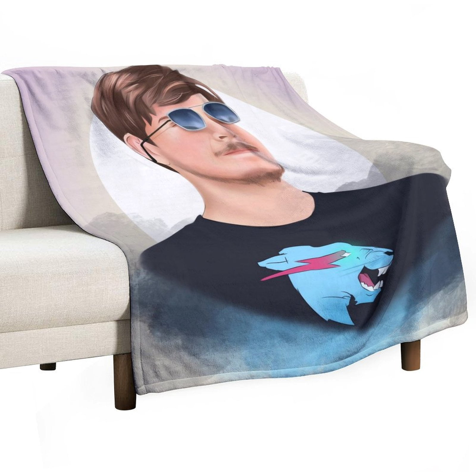 Mr_Beast Plush Throw Blanket - Measures 60"x80" - Kids Super Soft ...