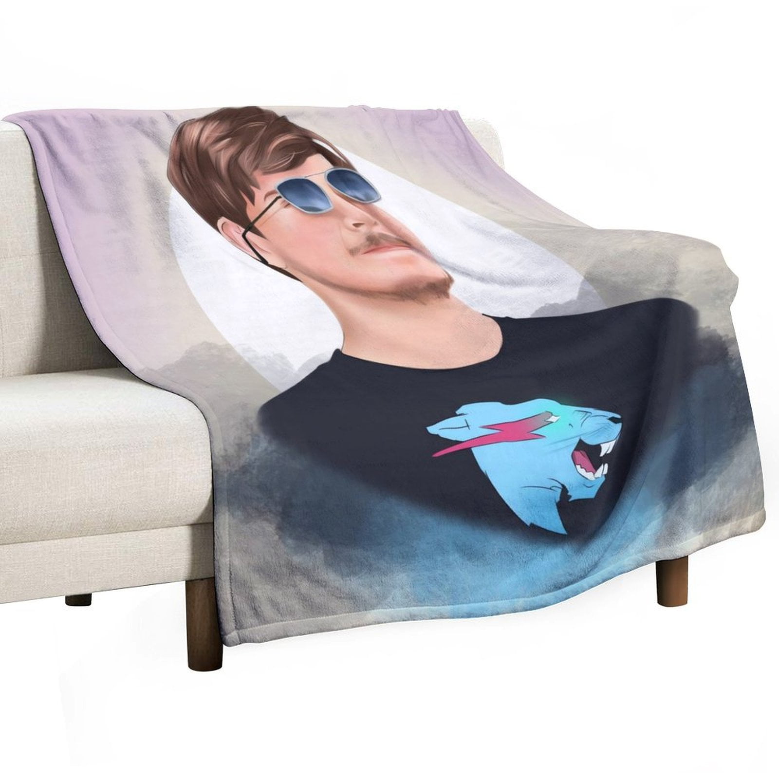 Mr_Beast Plush Throw Blanket - Measures 70"x80" - Kids Super Soft ...