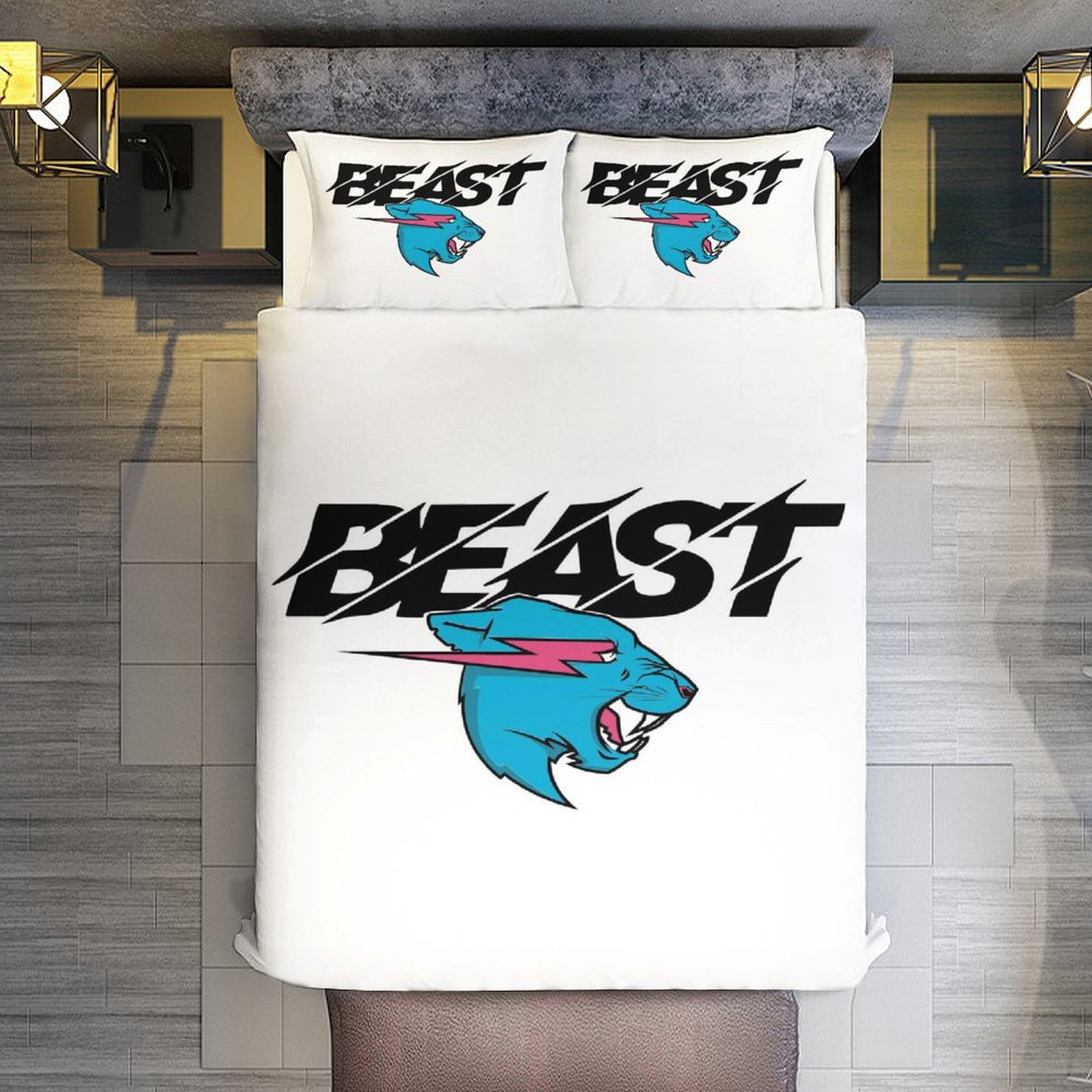 Mr Beast Shirt Design Bedding Duvet Cover Queen Size for Kids and ...