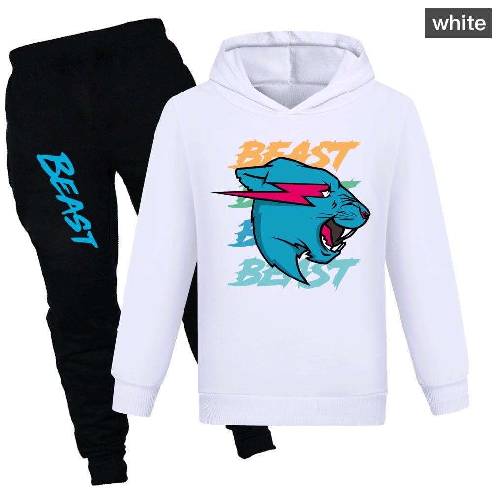Mr Beast Toddler Boys Outfit Sets Hoodie Sweatshirt Sweatpants Pullover ...