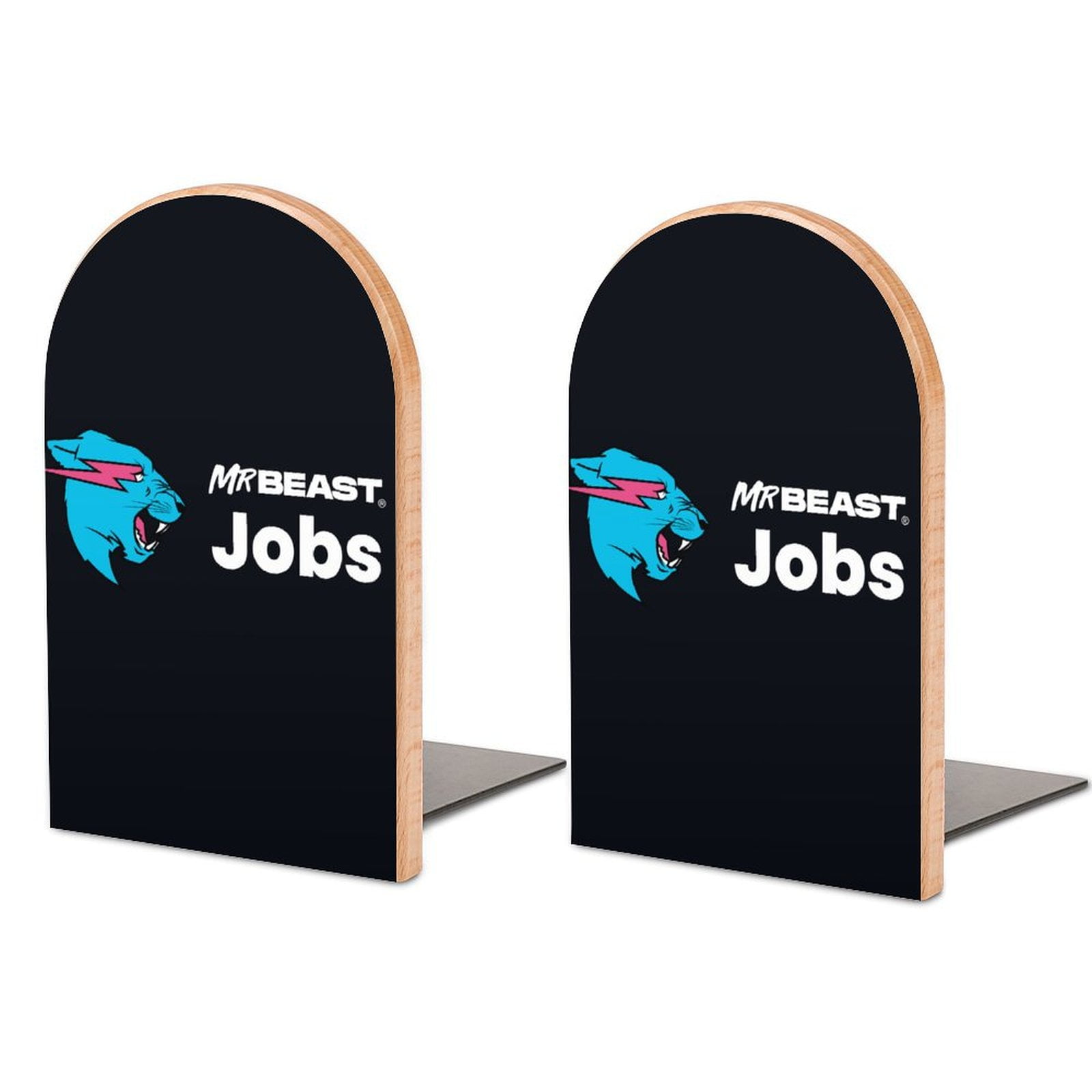 Mr Beast Wallpapers Book Ends,Wood Bookends for Shelves to Hold Books ...