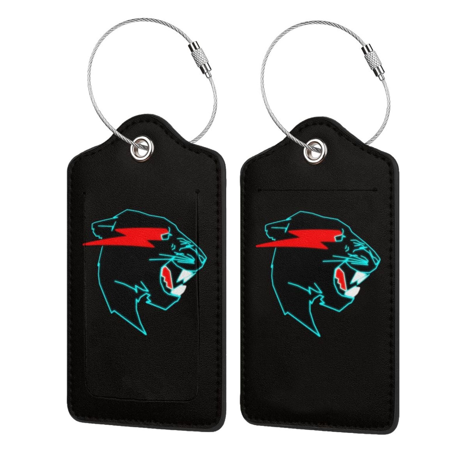 Mr Beast logo Neon Luggage Tags for Suitcases Travel ID Identification ...