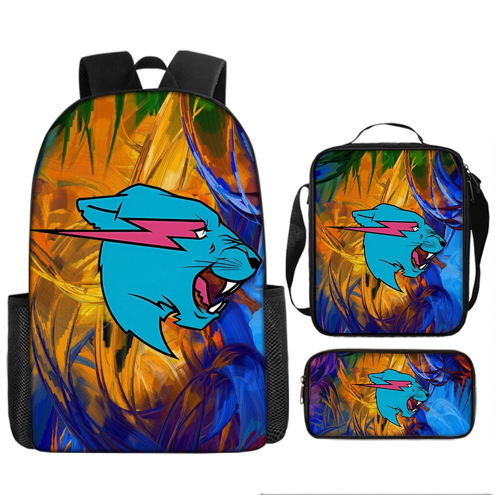 Mr Beast schoolbag, Oxford, high-quality anime schoolbag, male junior ...