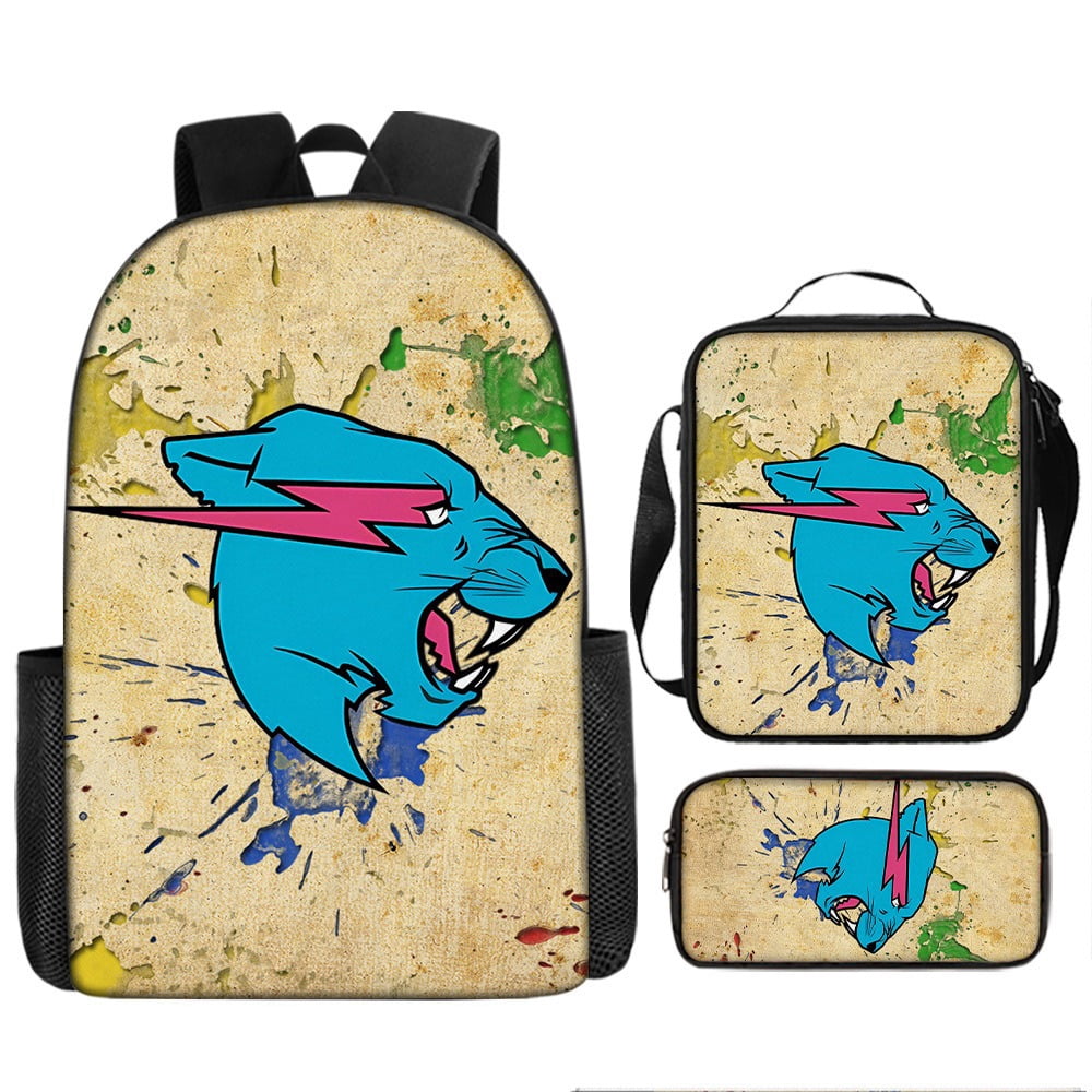 Mr Beast schoolbag, Oxford, high-quality anime schoolbag, male junior ...