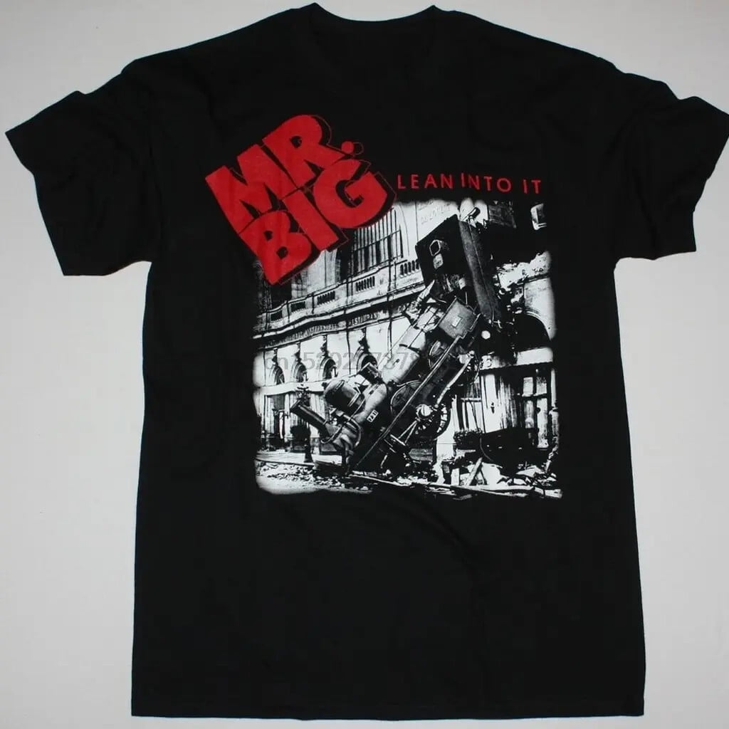 Mr. Big rock BAND LEAN INTO IT t-SHIRT bLACK sHORT SLEEVE ALL sIZES ...