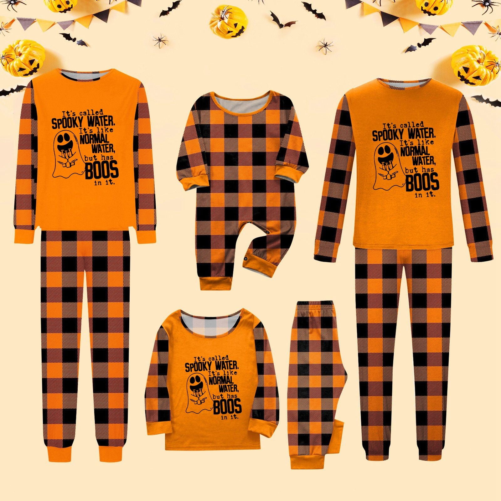 Mr.Boo Ghost Plaid Christmas Pajamas, Family Matching Outfits Fun ...