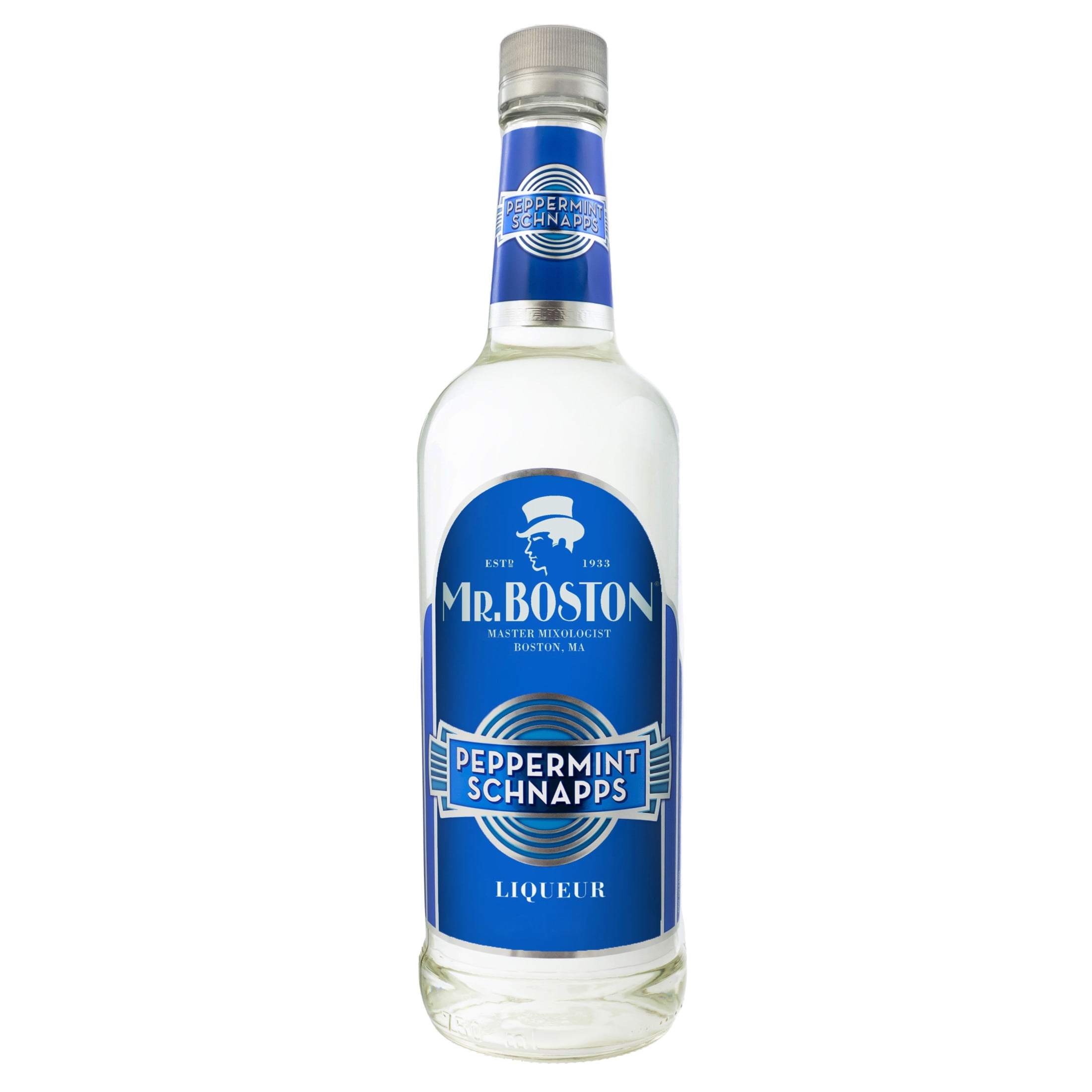 Mr. Boston Peppermint Schnapps Liqueur, 750ml, 27% Alcohol, Cocktail ...