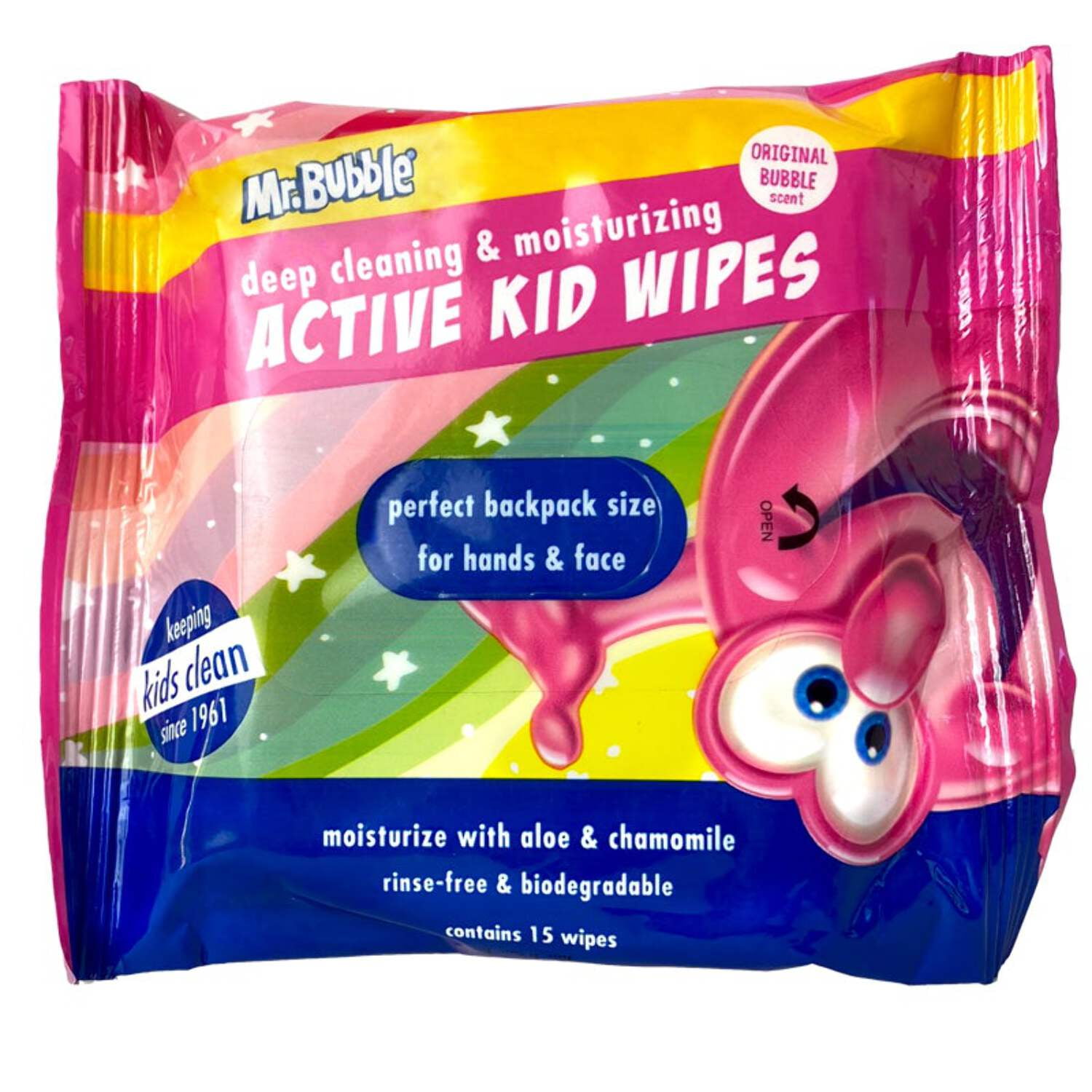 Mr. Bubble Active Kid Wipes, Original Bubblegum Scent - Walmart.com