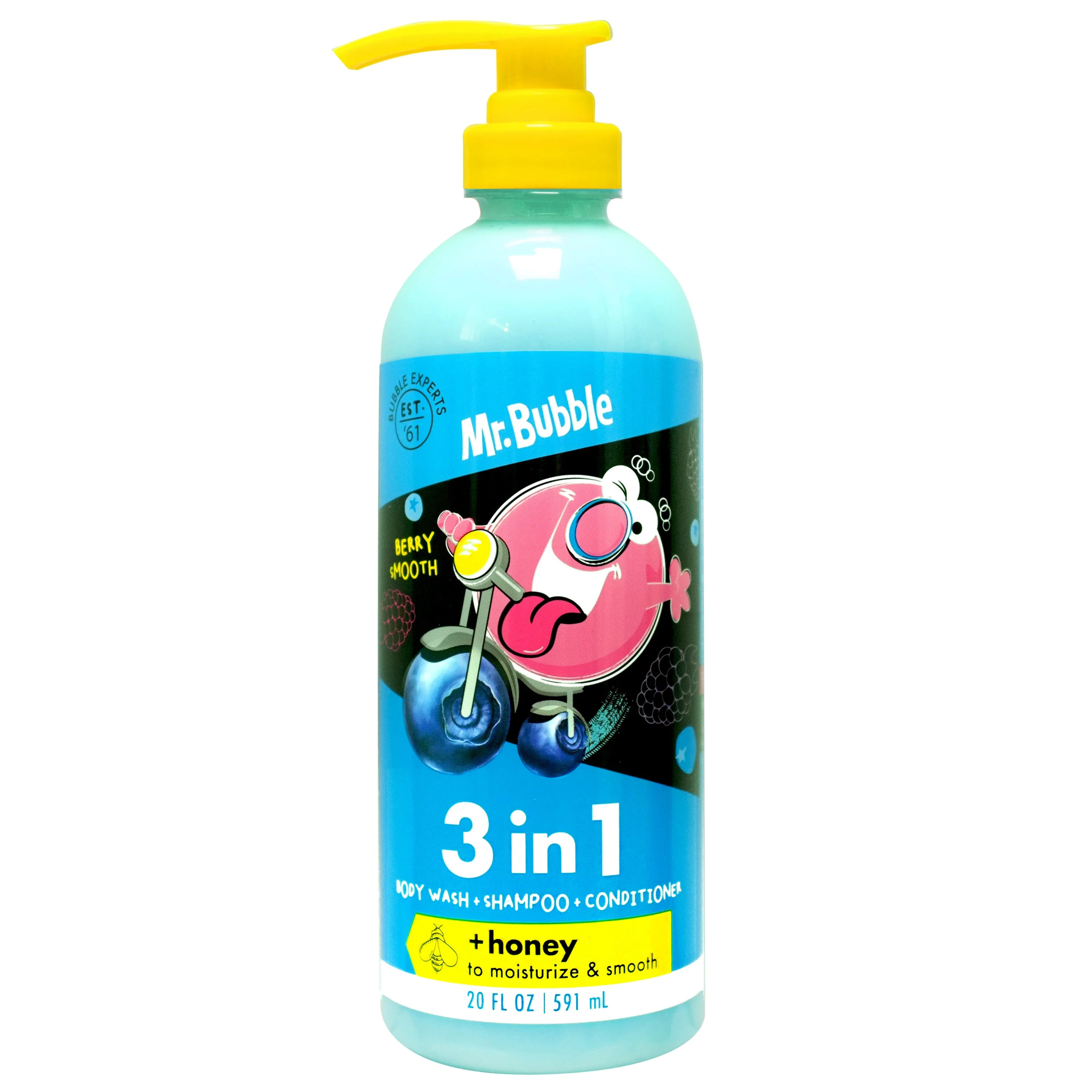 Mr. Bubble Berry Smooth 3in1 Body Wash, Shampoo & Conditioner, 20 fl oz ...