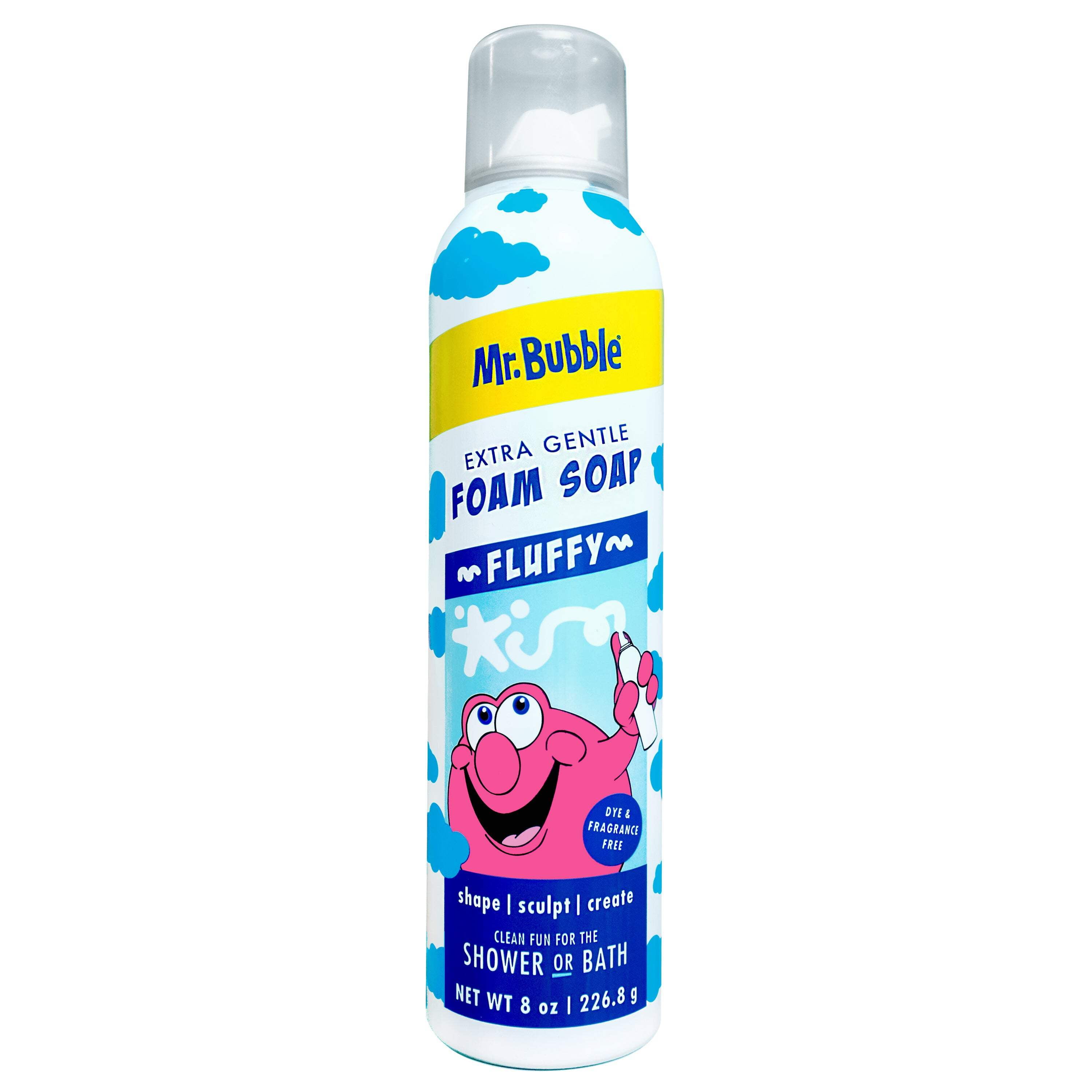 Mr. Bubble Extra Gentle Kids Foam Bath Soap, Unscented, Moisturizing ...