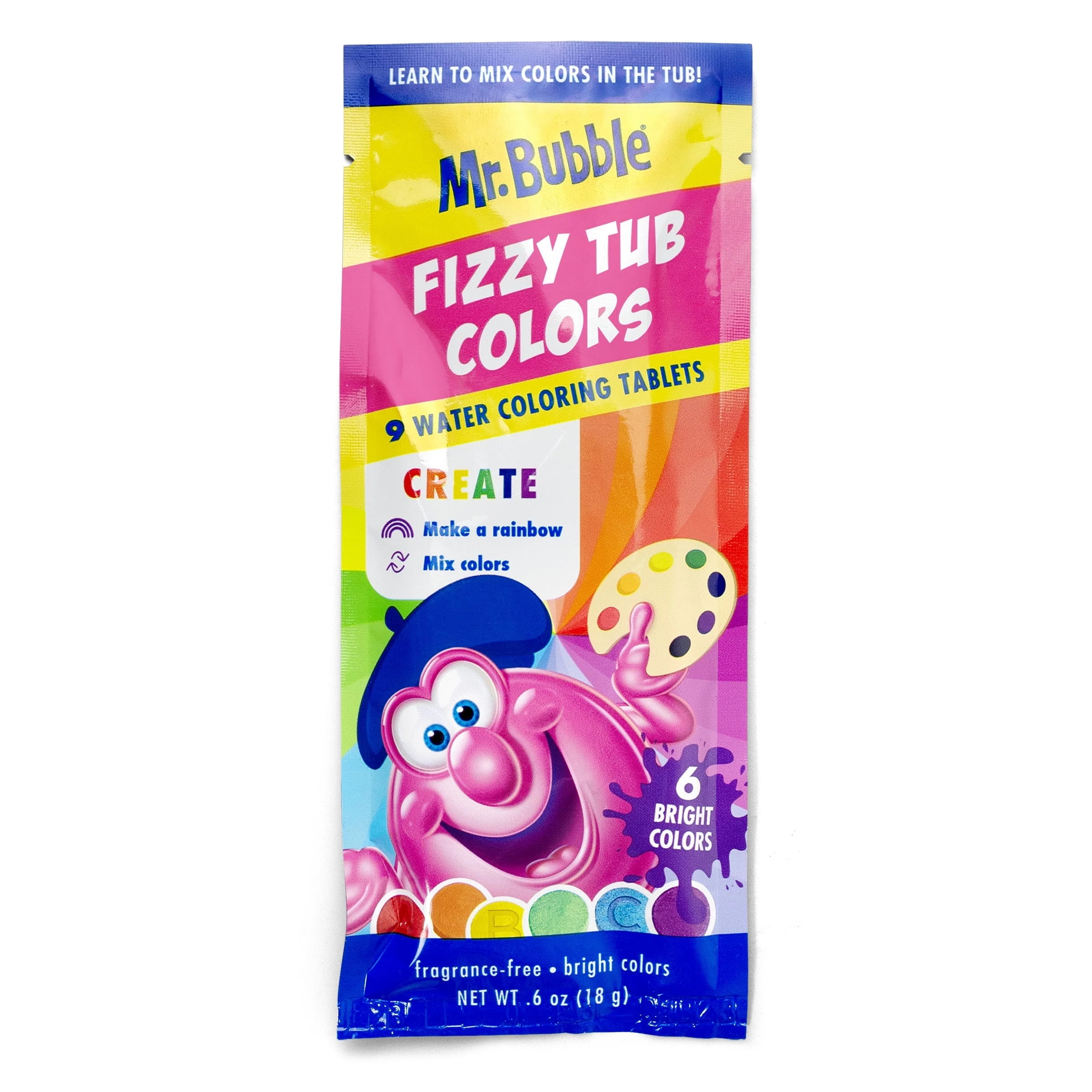 Mr. Bubble Fizzy Tub Colors, 9 count packet - Walmart.com