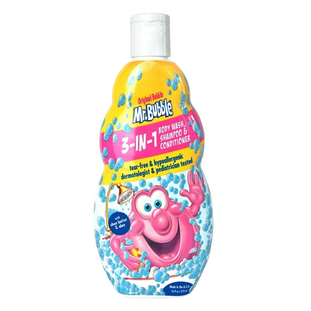 Mr. Bubble Original 3-in-1 Body Wash, Shampoo & Conditioner, Original ...