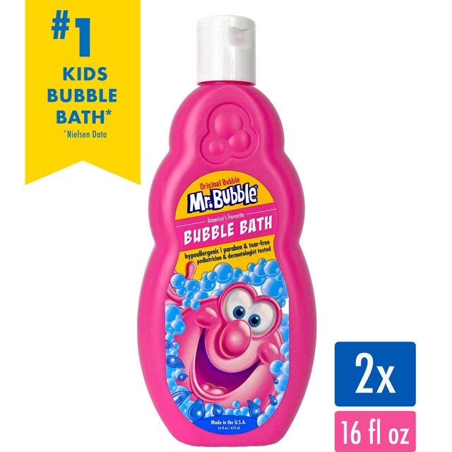 Mr. Bubble Original Bubble Bath, Classic Bubble Gum Scent, 16 oz, 2 ...