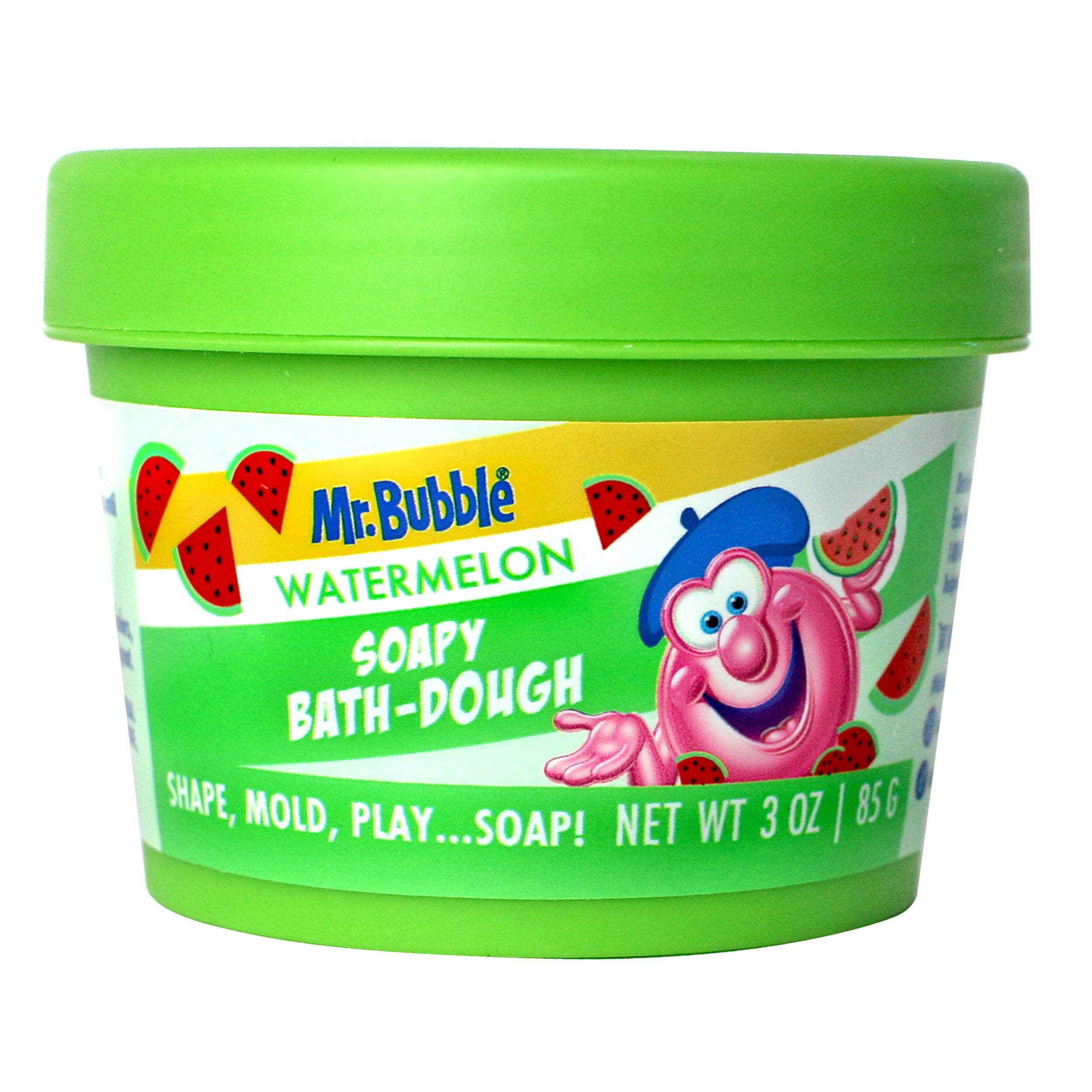 Mr. Bubble Soapy Bath Dough, Watermelon Scent, 3 oz, Fun Moldable Bath ...