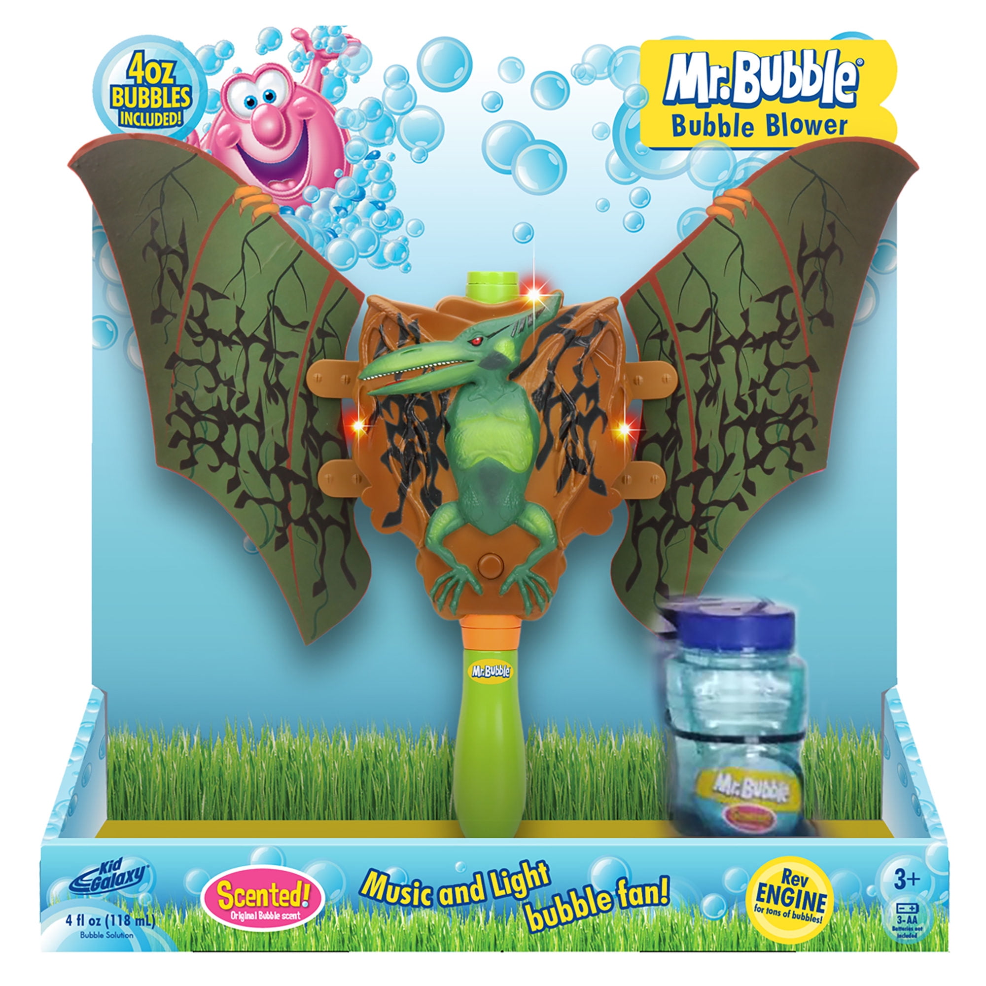 Mr. Bubble non-stop fun motorized musical dinosaur bubble blower -with ...