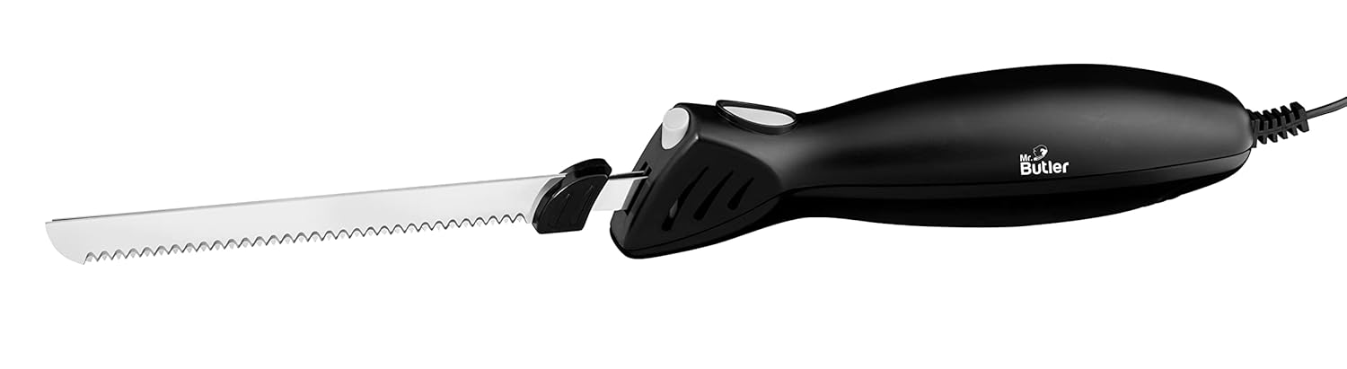 Mr Butler Premium Electric Kitchen Knife Stainless Steel Silver and ...