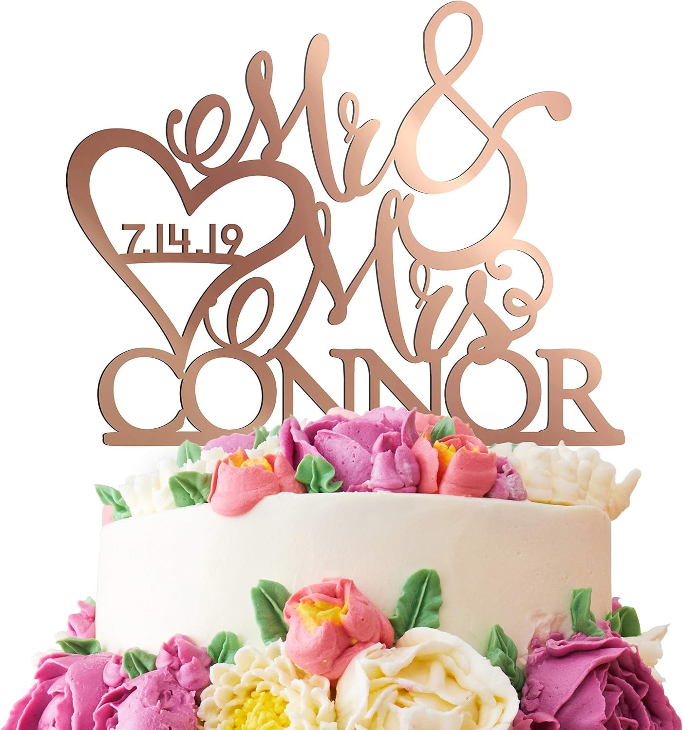 Mr Cake Topper - Wedding Cake Toppers w/Last Name and Date - Cake ...