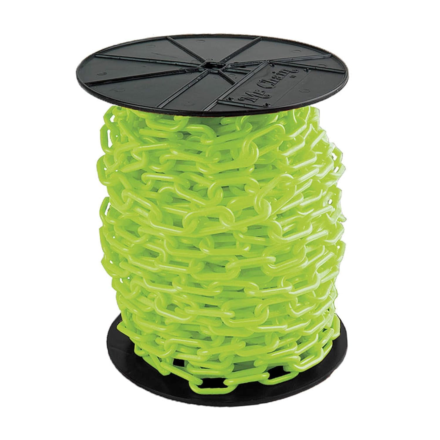 Mr. Chain Plastic Barrier Chain Reel, Safety Green, 1.5-Inch Link ...