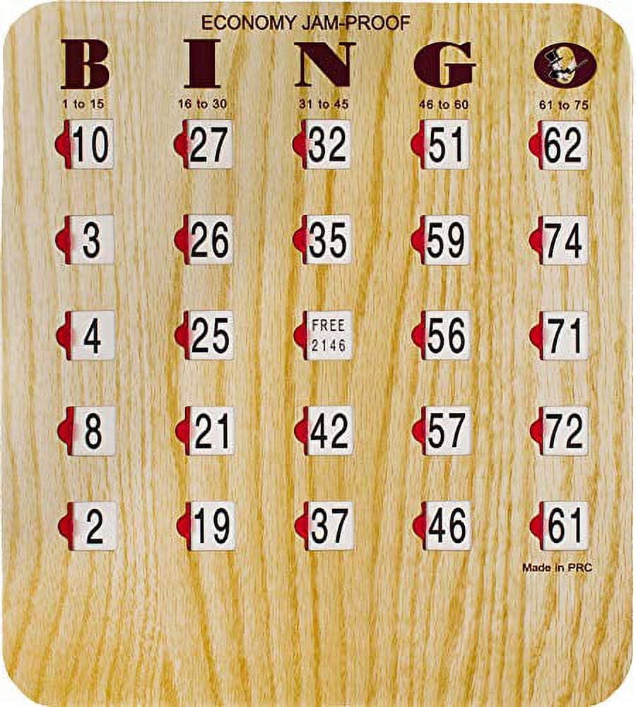 Mr. Chips Jam-Proof Fingertip Slide Bingo Cards with Sliding Windows ...