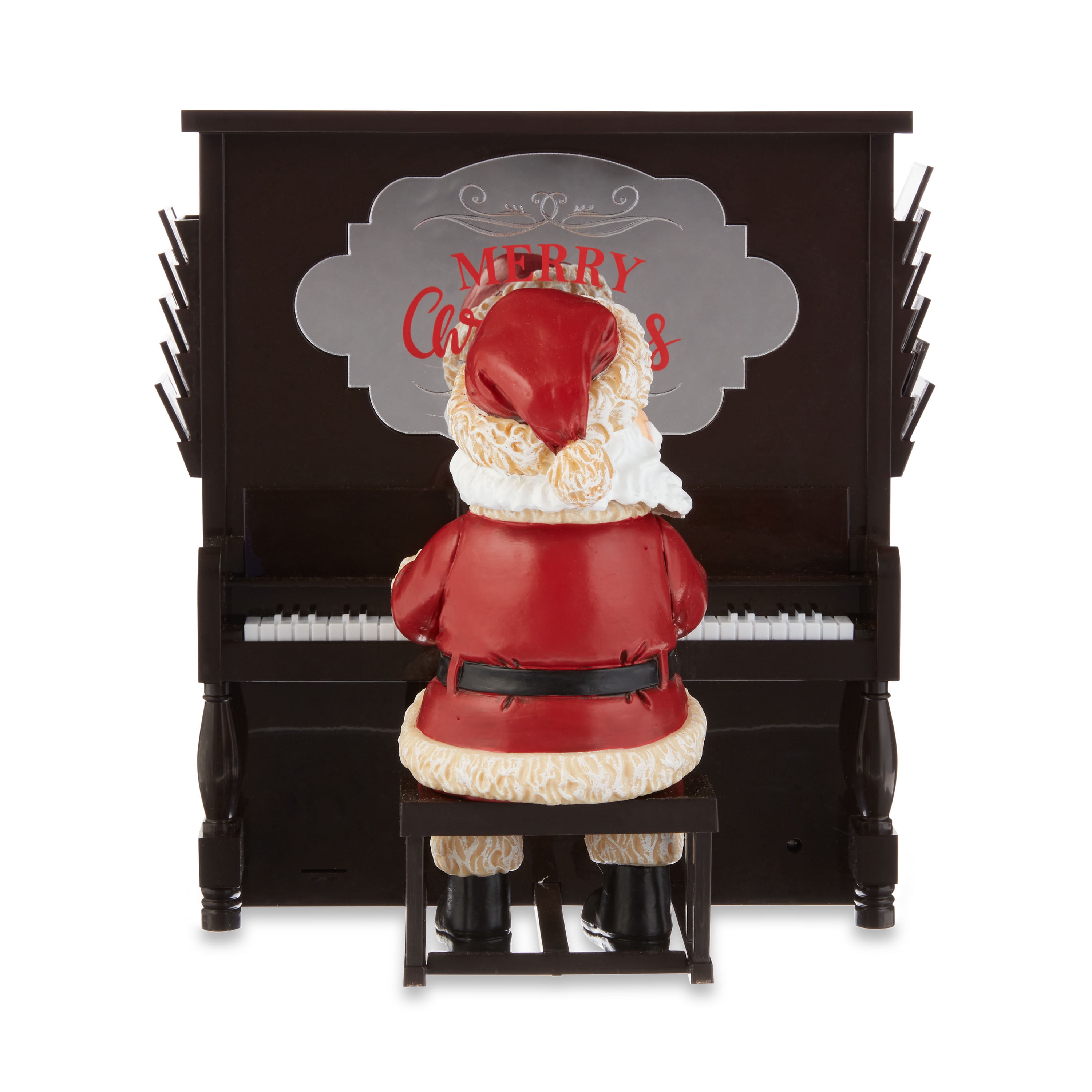 Mr. Christmas 10" Sing Along Santa Musical Decoration, Black - Walmart.com