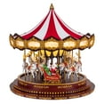 Mr. Christmas 17" Deluxe Carousel with Santa, Musical Lights and Music ...