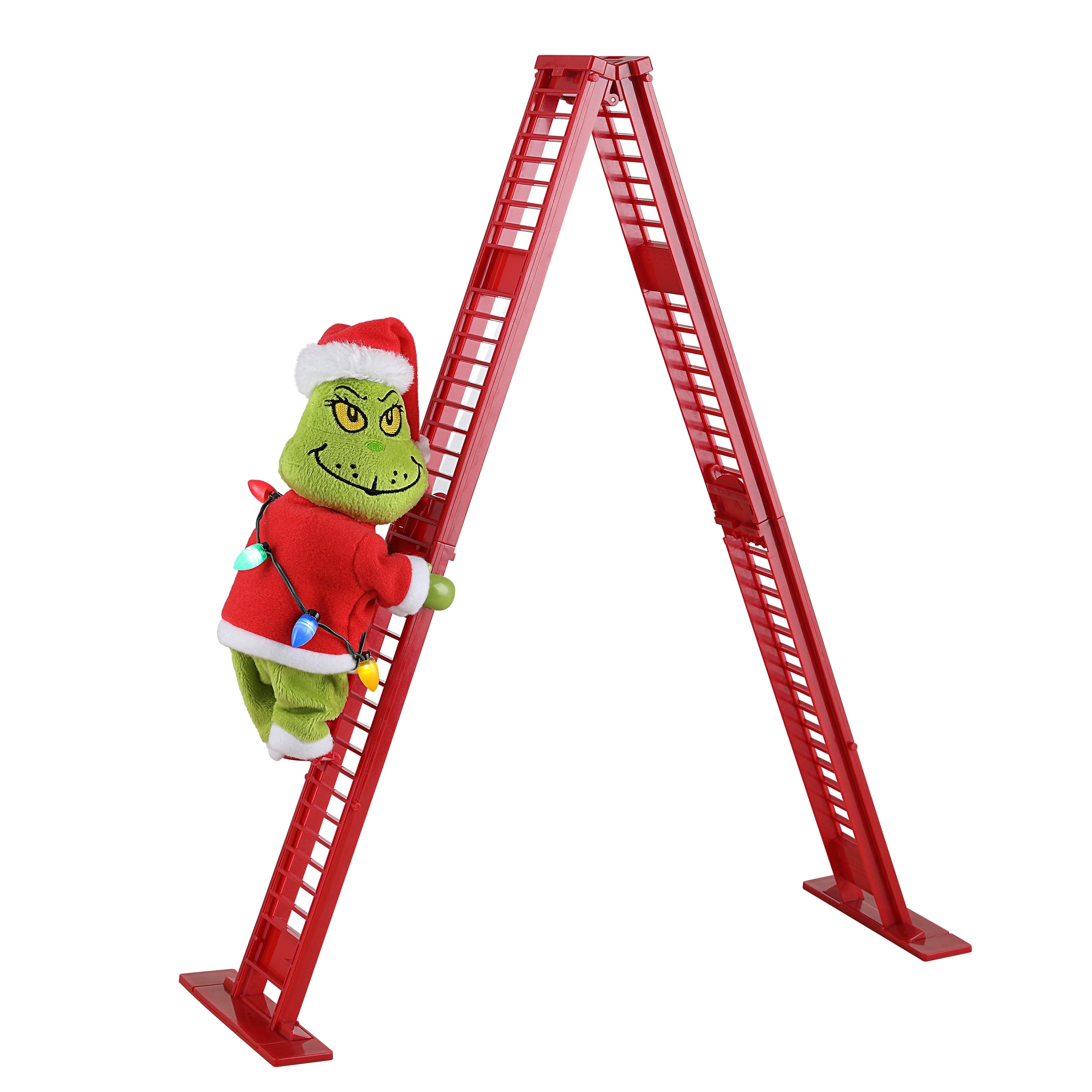 Mr. Christmas 17 in. Animated Ladder Climbing Grinch - Walmart.com