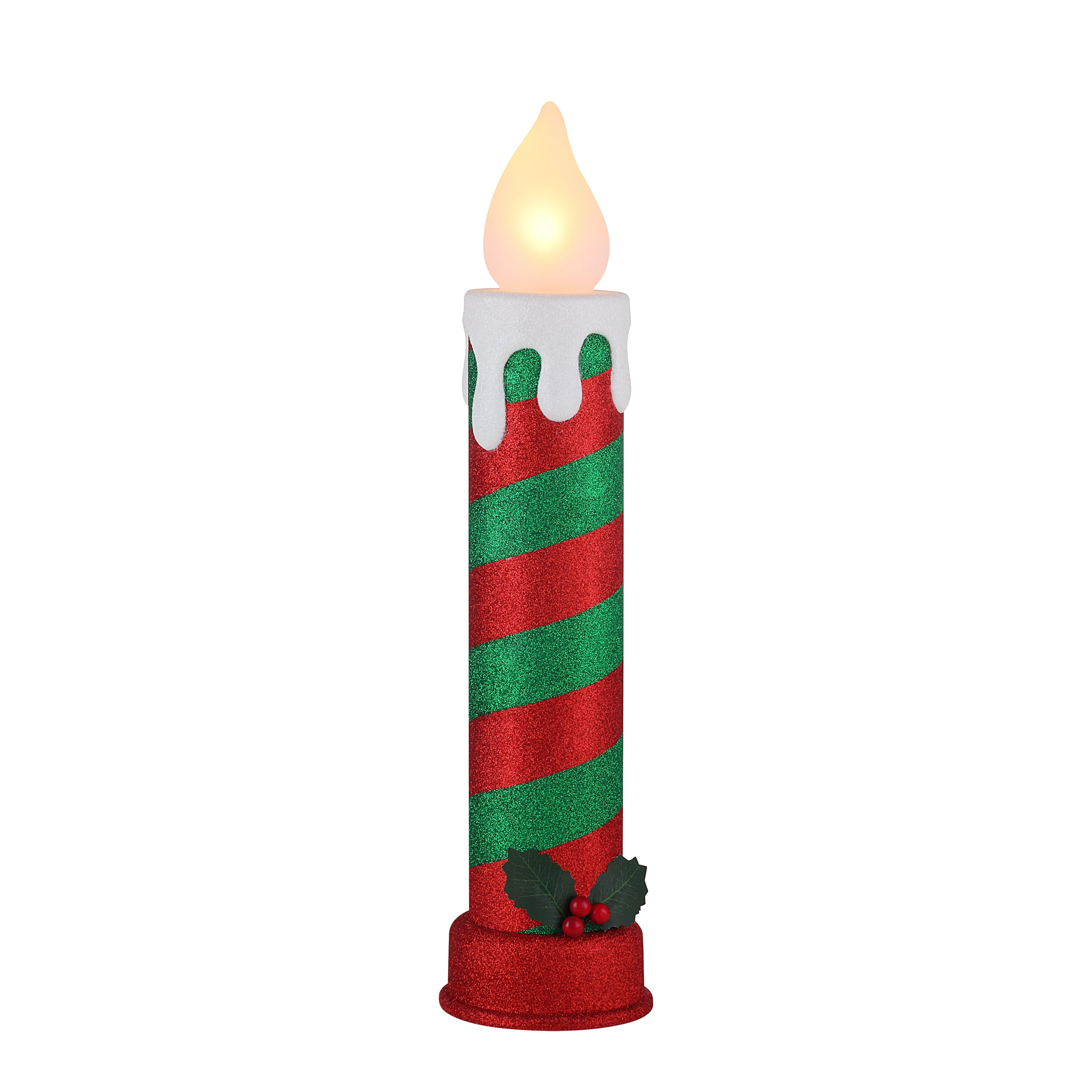 Mr. Christmas 24 Red & Green Blow Mold Candle - Walmart.com