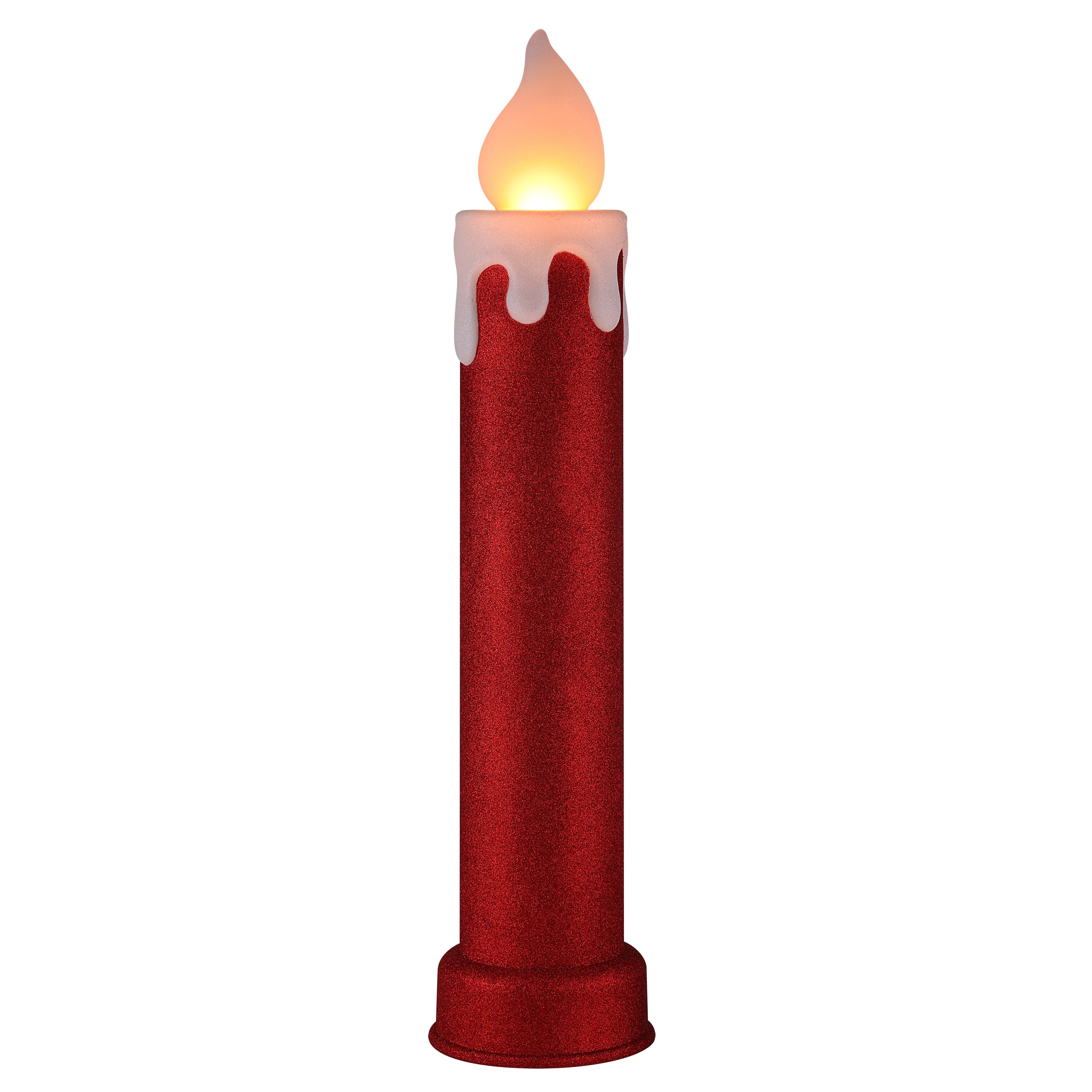 Mr. Christmas 36 in. Glittery Blow Mold Candle - Red - Walmart.com
