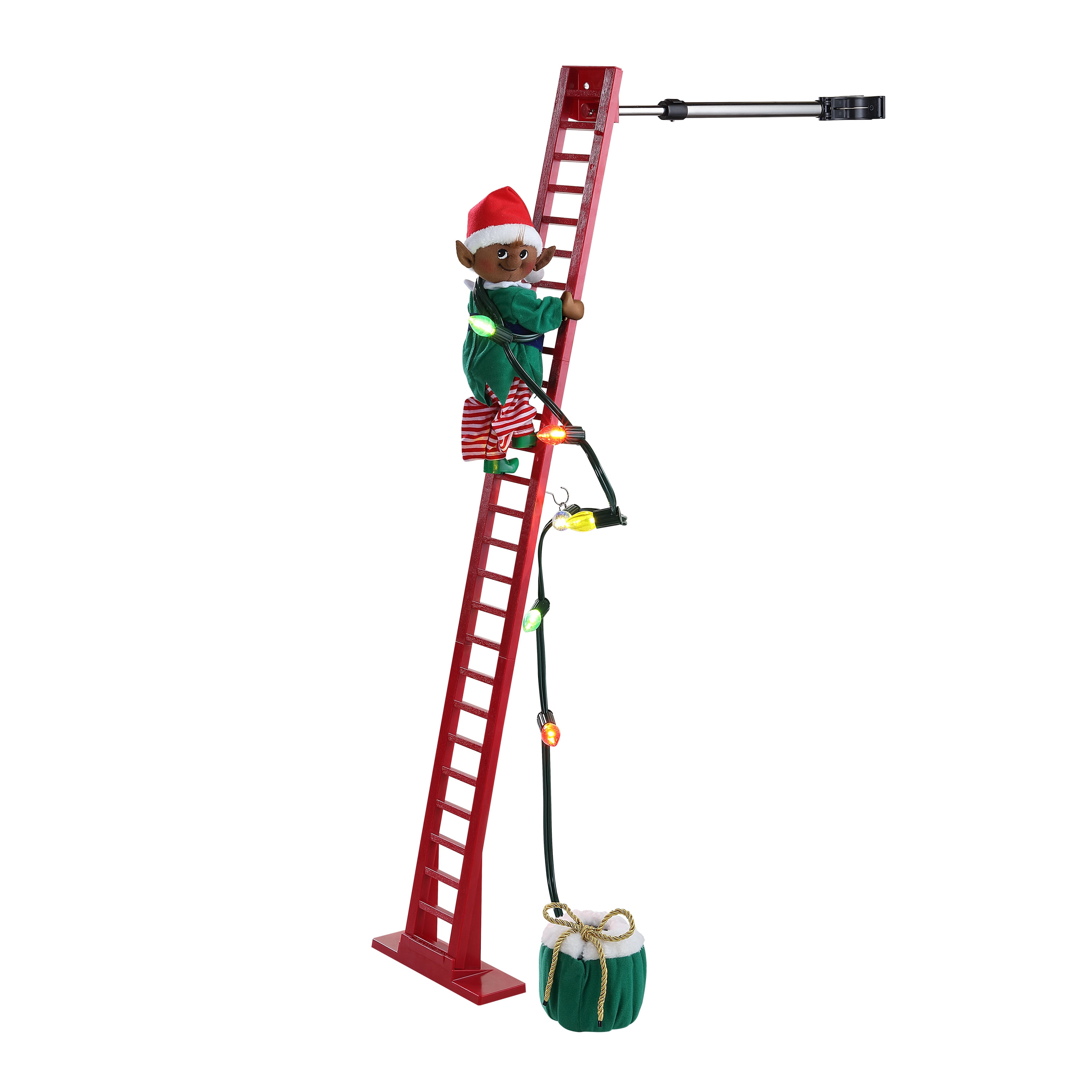 Mr. Christmas 42" Animated Super Climbing Elf, Black - Walmart.com