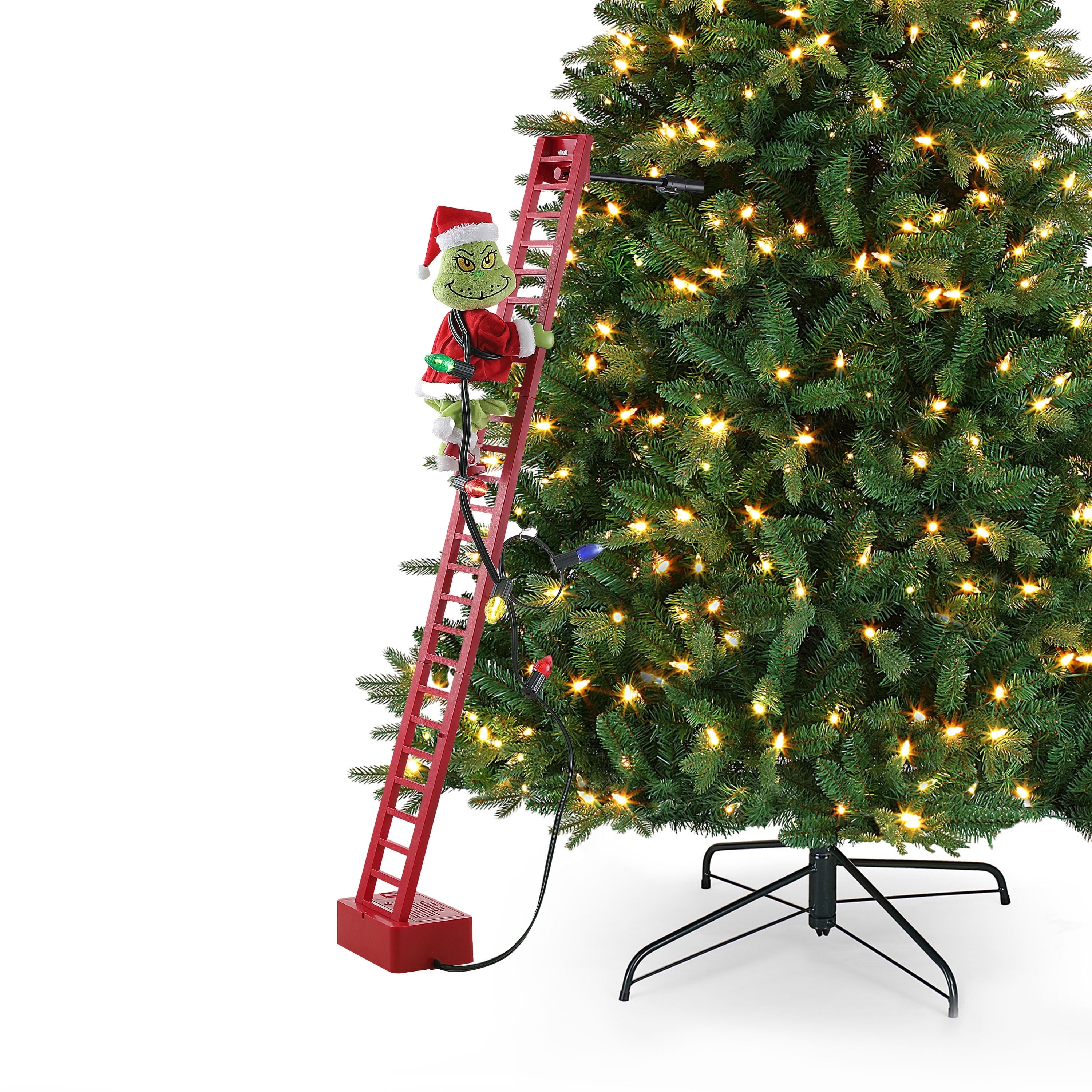 Mr. Christmas 43 in. Animated Ladder Climbing Grinch - Walmart.com