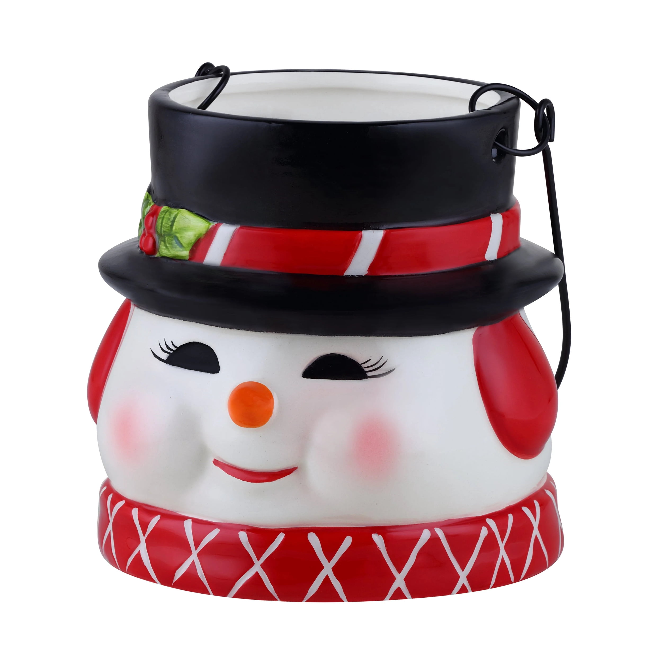 Mr. Christmas 5" Nostalgic Ceramic Container - Snowman - Walmart.com