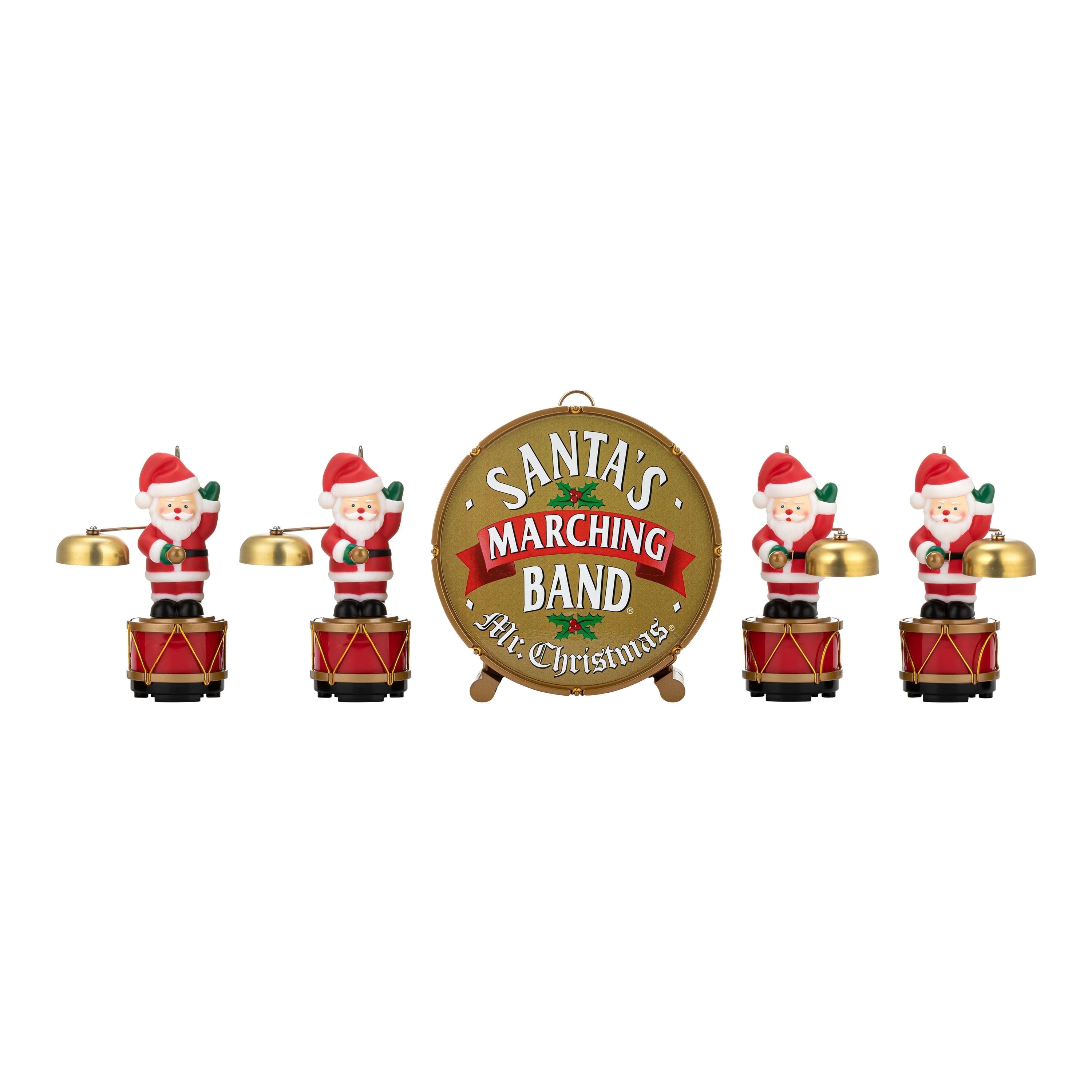 Mr. Christmas 6 In. Animated Santa's Marching Band, Gold, One Size, 1 ...