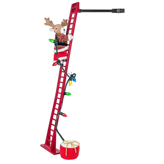 Mr. Christmas Mr. Christmas Reindeer Climbing Ladder Tabletop ...