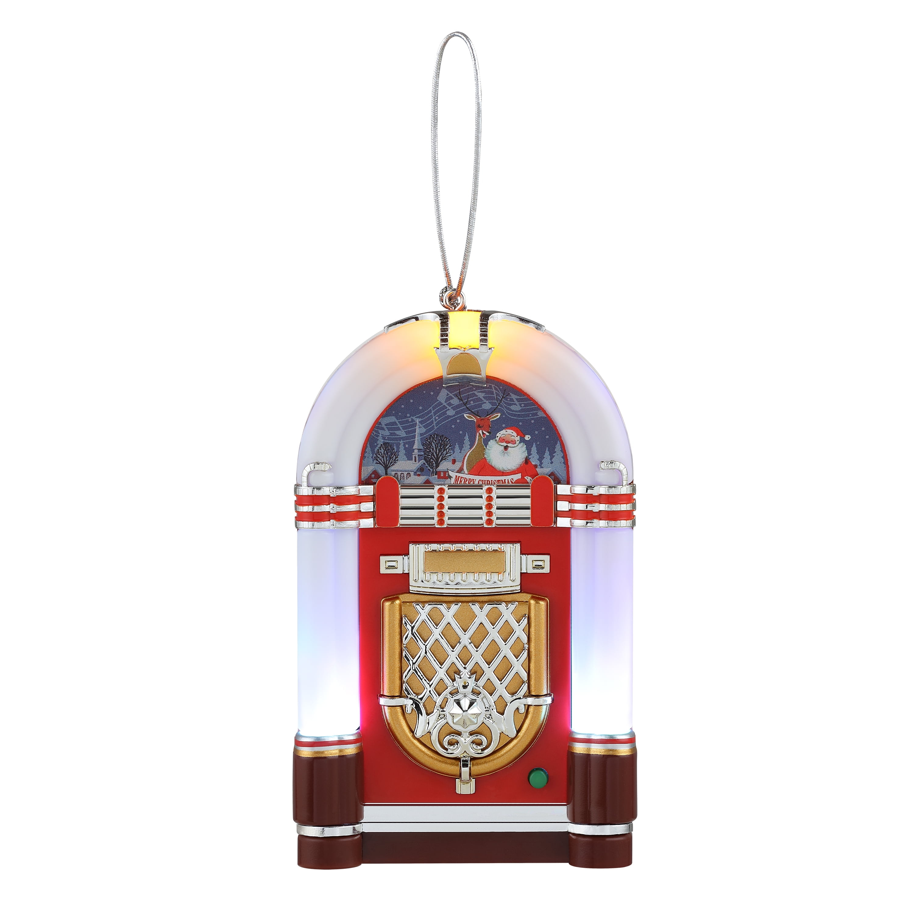 Mr. Christmas Retro Jukebox Ornament - 4.9 in, Plays Music - Walmart.com