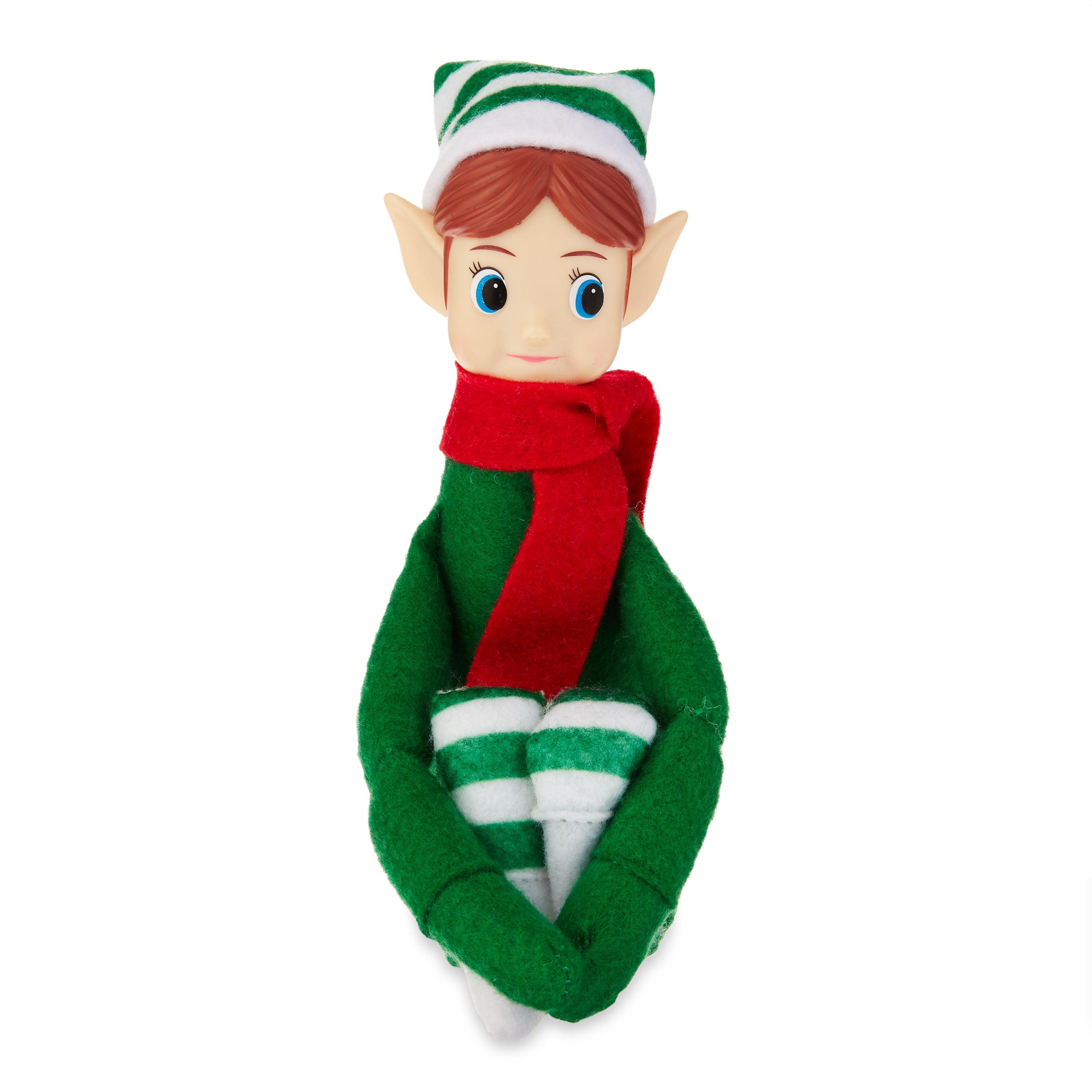Mr. Christmas Striped Hat Elf Holiday Decoration, Green - Walmart.com