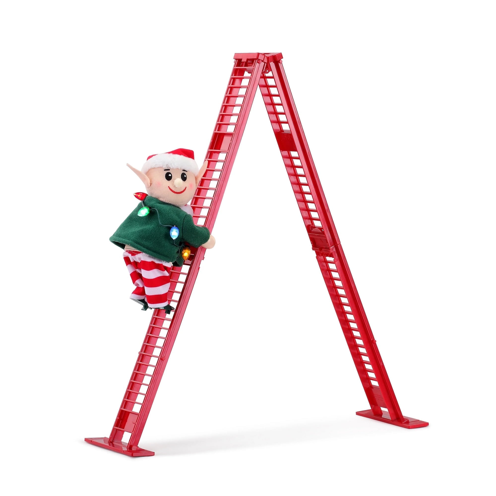 Mr. Christmas 17 in. Animated Ladder Climbing Elf - Walmart.com