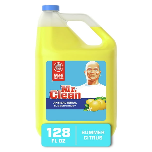 Mr. Clean Antibacterial Multi-Surface Cleaner, Summer Citrus, 128 fl oz ...