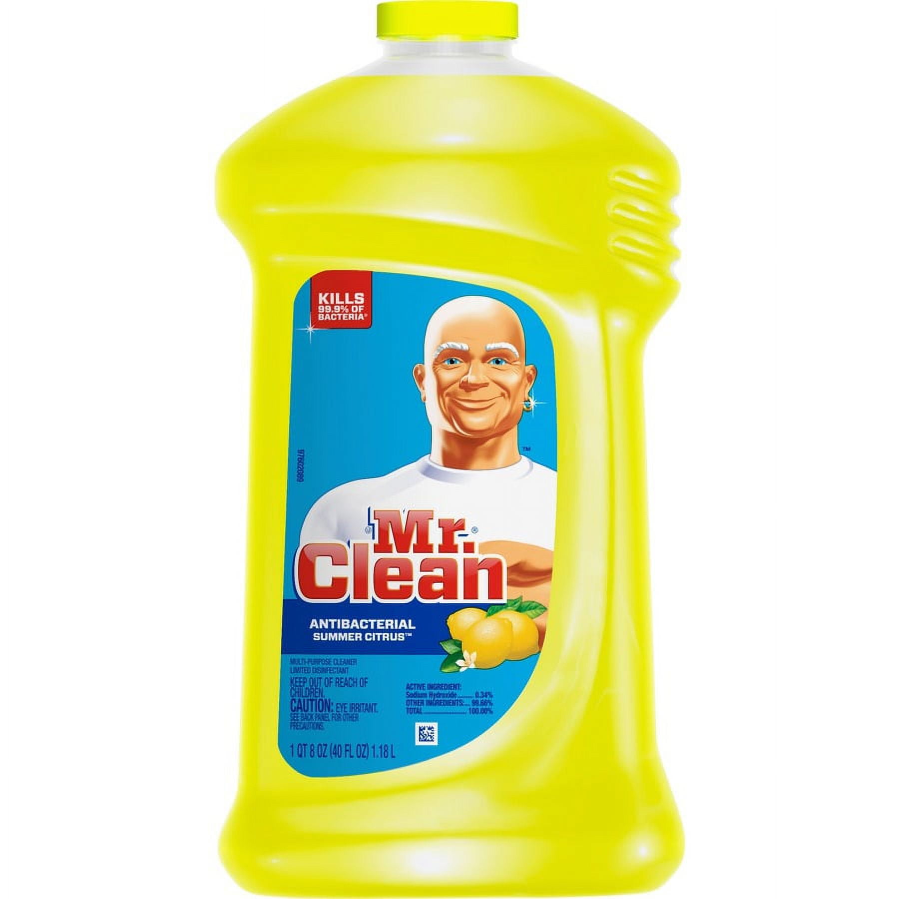 Mr. Clean Antibacterial Multi-Surface Cleaner, Summer Citrus, 40 fl oz ...
