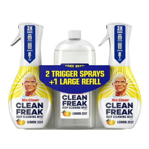 Mr. Clean, Clean Freak Deep Cleaning Mist Multi-Surface Spray + Refill ...
