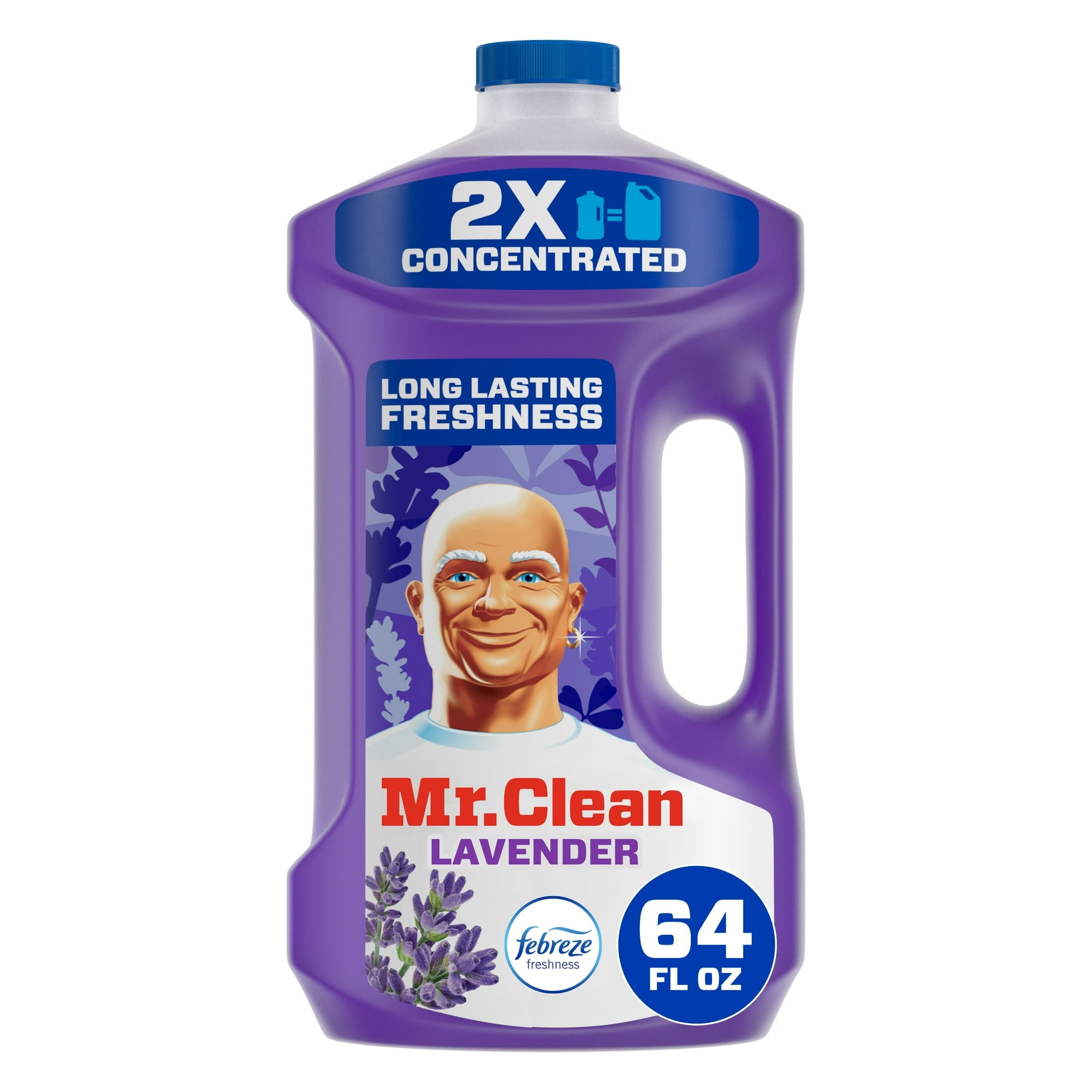 Mr. Clean Multi Surface Cleaner, Lavender with Febreze, 64 fl oz, 2 ...