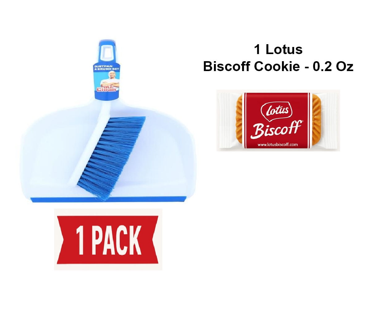 Mr Clean Dust Pan And Brush Set - Pack Of 1 & Lotus Biscoff Cookie - 0. ...