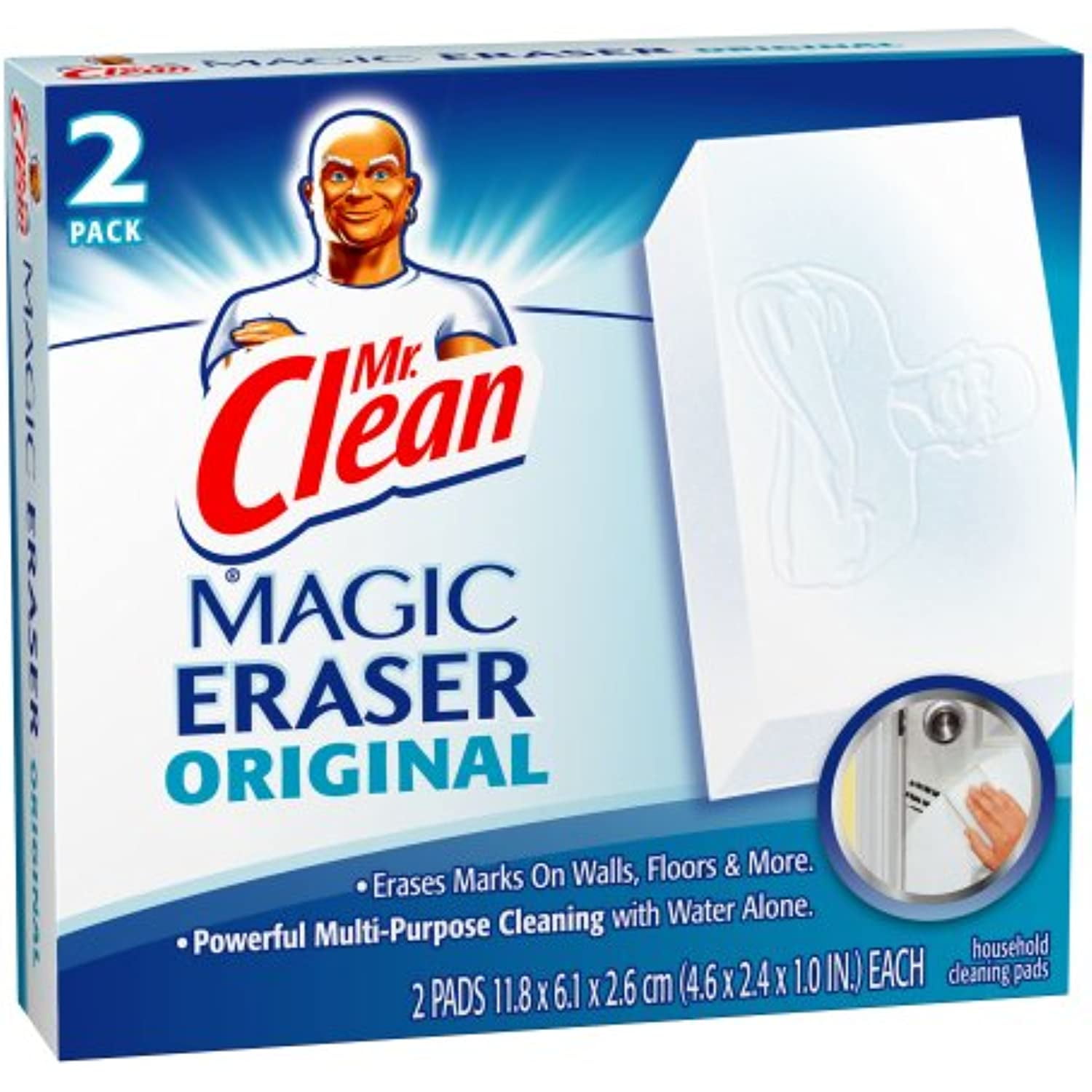 Mr Clean Erase and Renew Magic Eraser, Original, 2 Count Pack of 3 ...