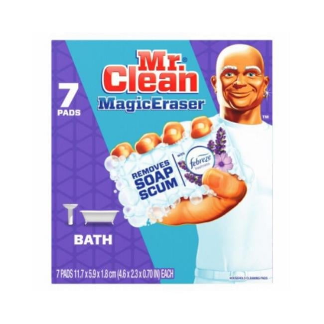 Mr. Clean Magic Eraser Bath Scrubber with Febreze Lavender Scent ...