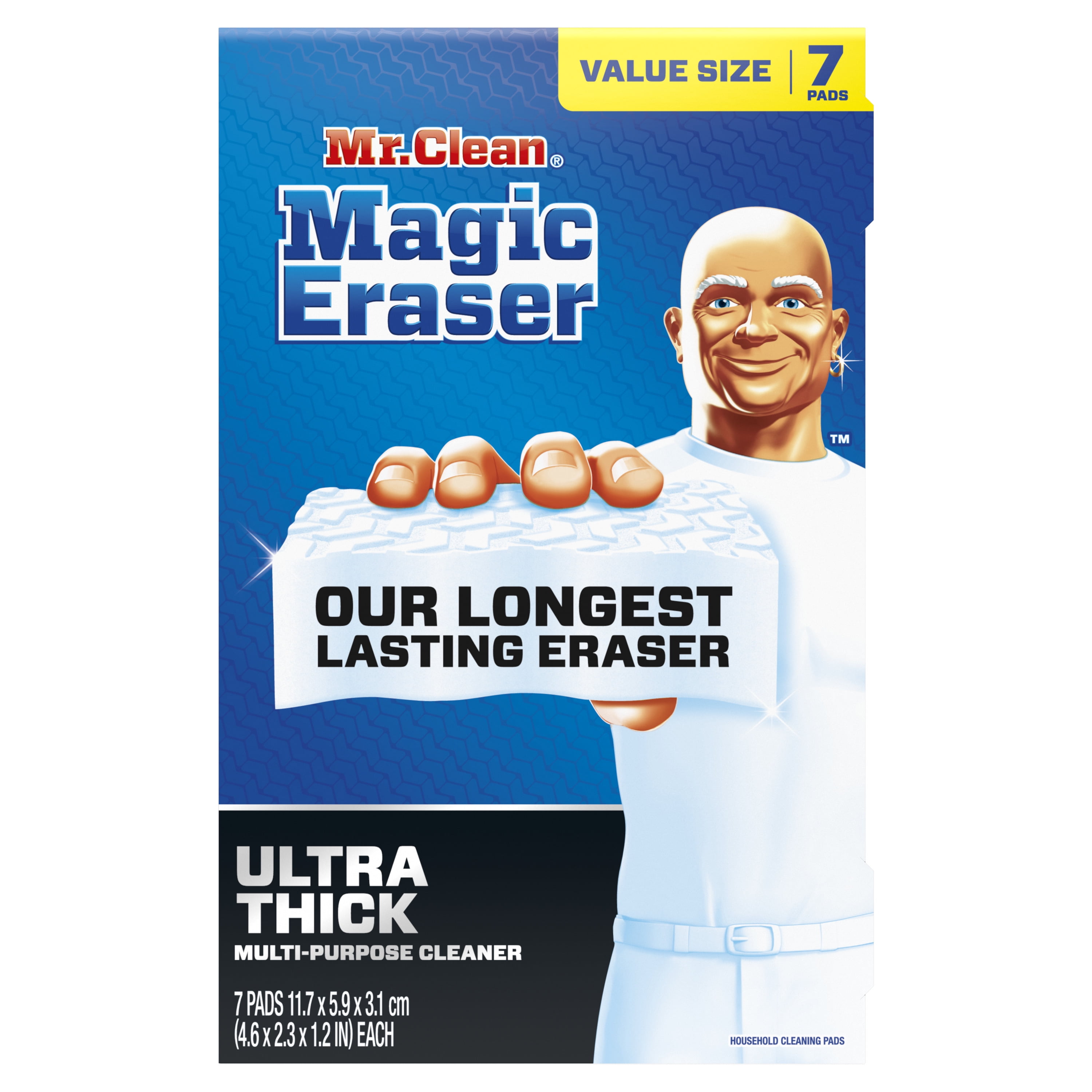 Mr. Clean Magic Eraser Sponge, All Purpose Cleaner, Ultra Thick, 7 ...