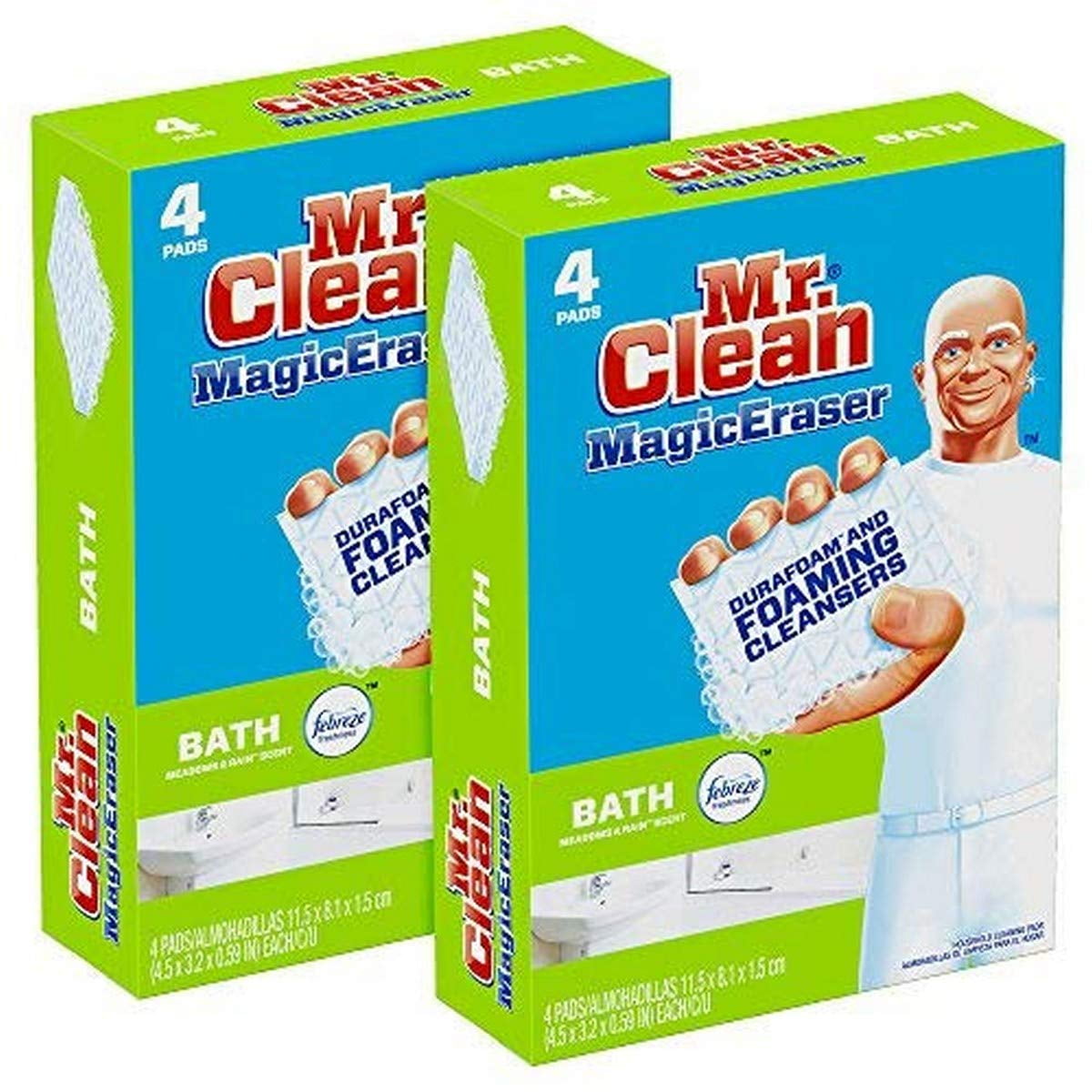 Mr. Clean Magic Eraser Bath Scrubber, 4 Count (Pack Of 2) - Walmart.com