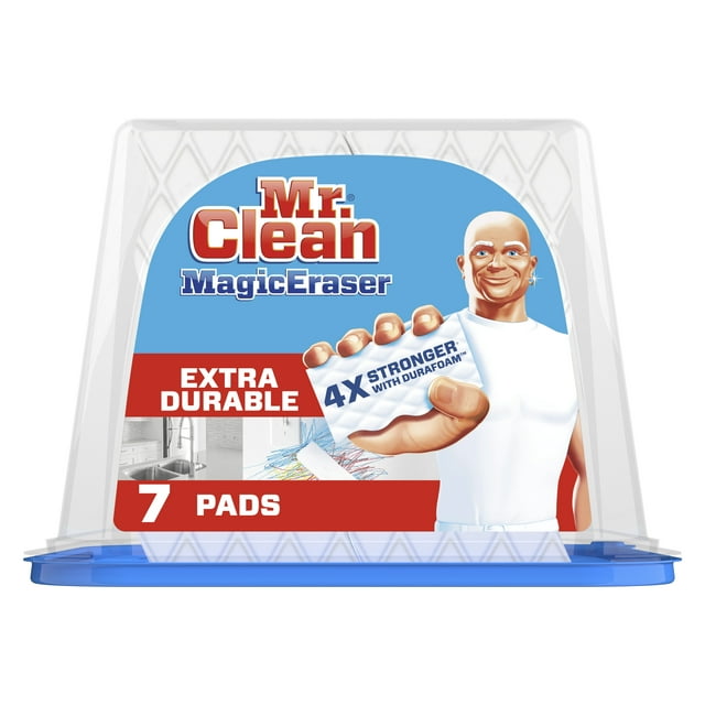 Mr. Clean Magic Eraser Extra Durable, Heavy Duty Strength Wall Cleaner ...