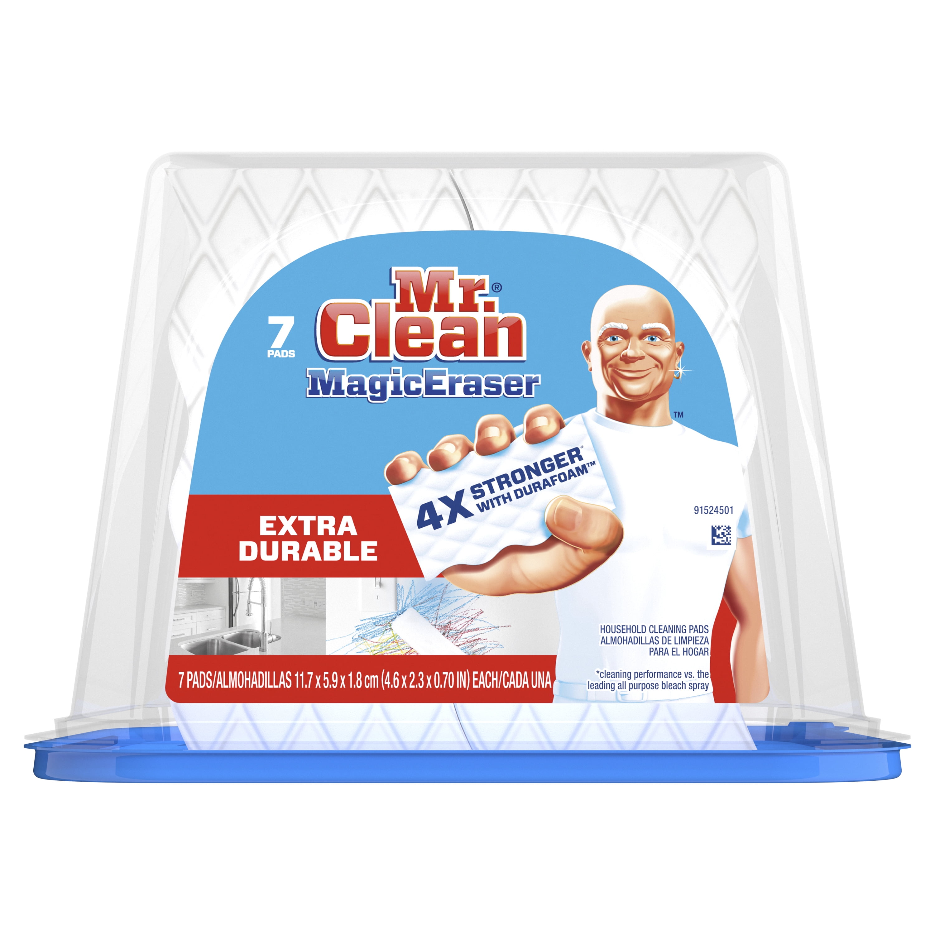 Mr. Clean Magic Eraser Extra Durable, Heavy Duty Strength Wall Cleaner ...